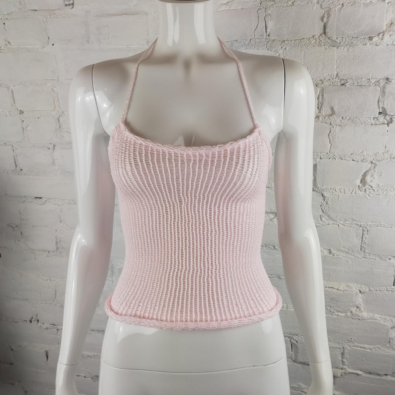 Balletcore coquette cami tank vest top with bow and... - Depop