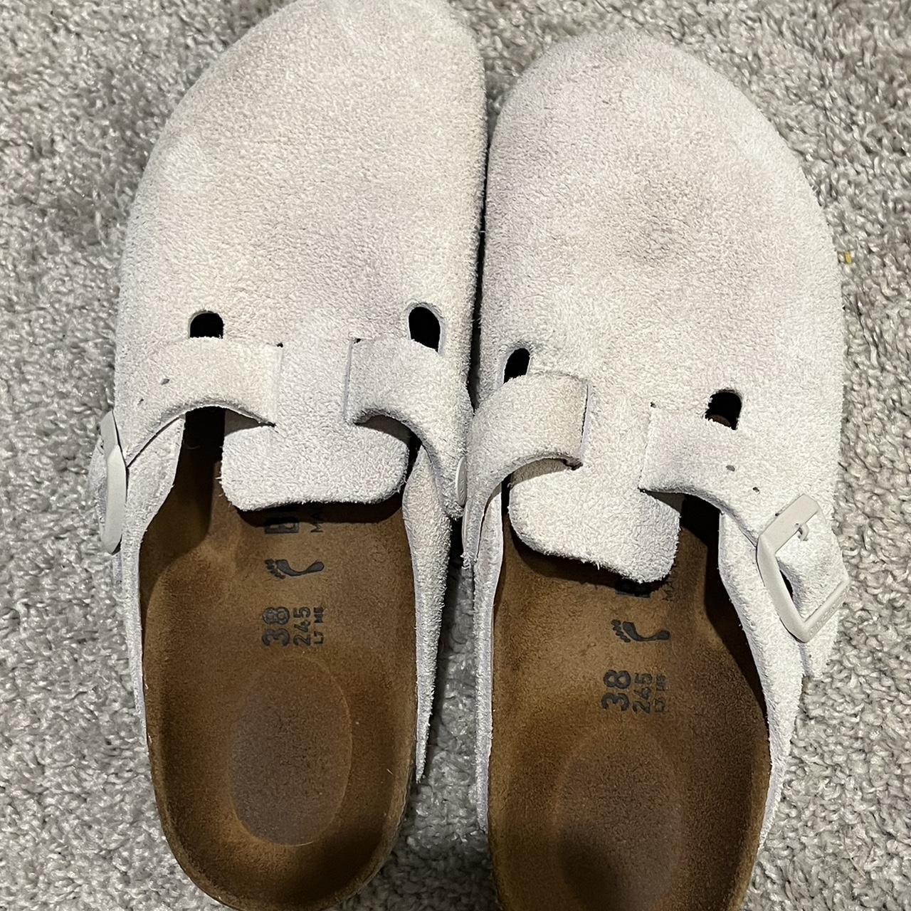 Birkenstock Boston Clog in Antique white Worn a few... - Depop