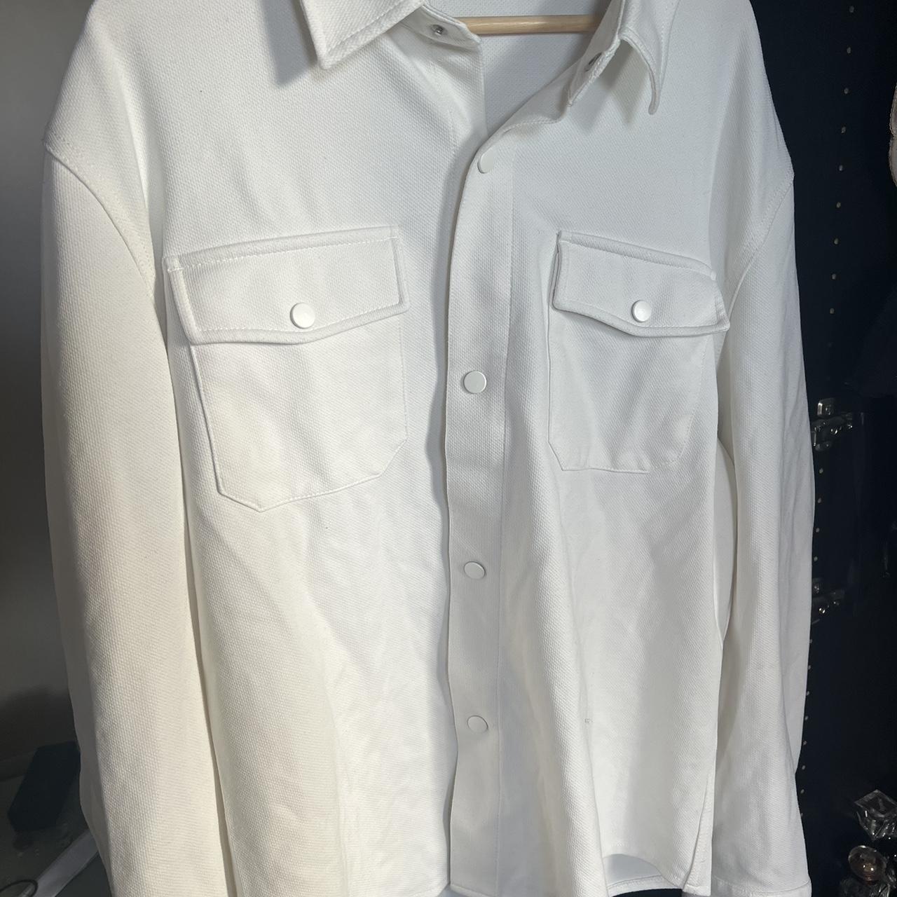 Zara Mens Buttoned Cream Overshirt Brand new More... | Depop