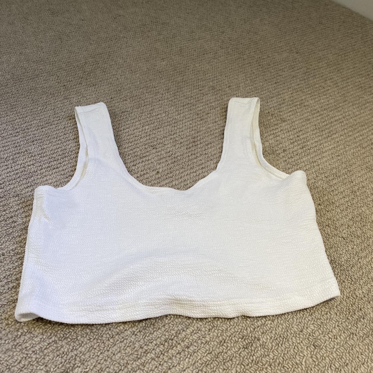 Weekday plain white top, great condition, worn once... - Depop