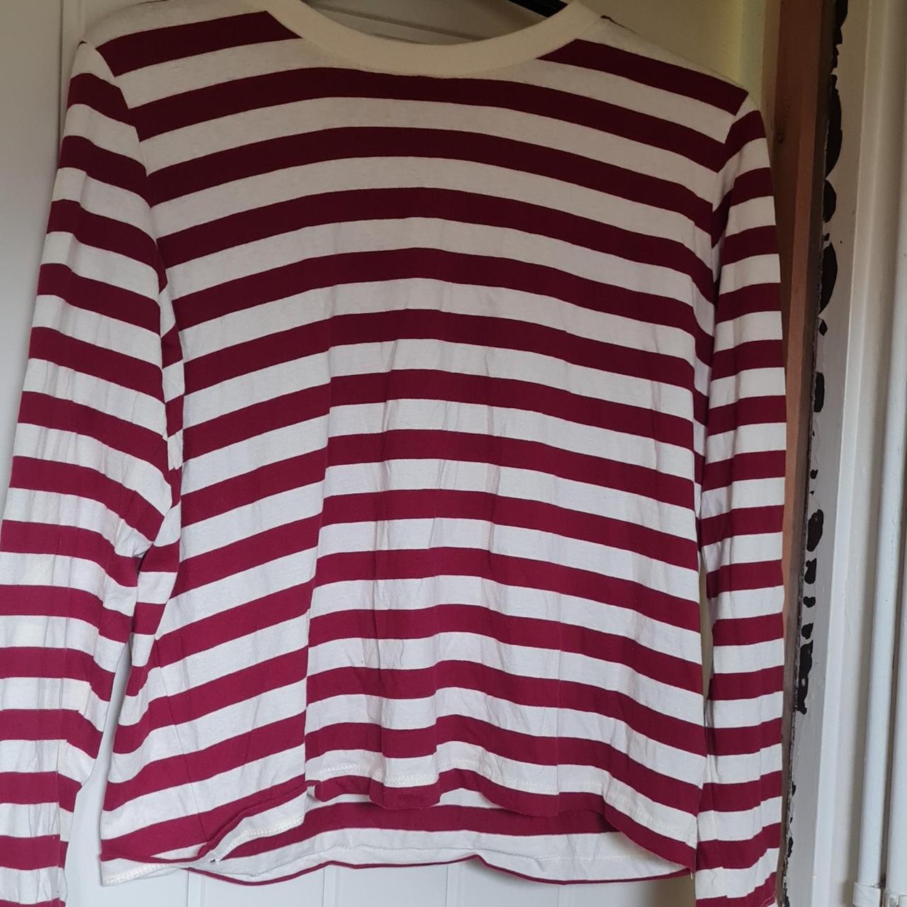 vintage style striped long sleeve t shirt - primark... - Depop