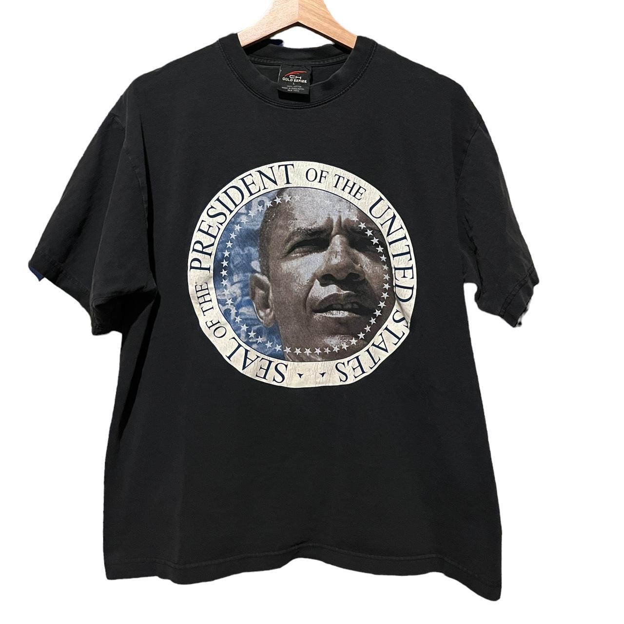 VINTAGE 2000’s BARACK OBAMA T SHIRT SIZE... - Depop