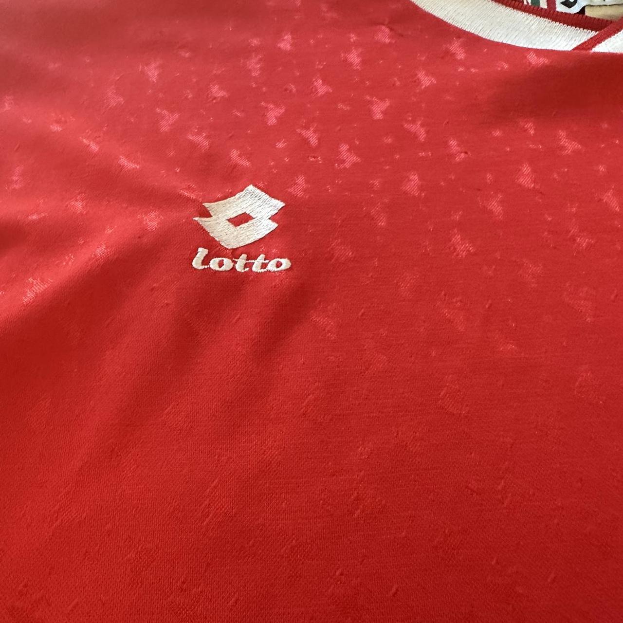 Vintage Lotto Italia Made In USA Soccer Jersey... - Depop