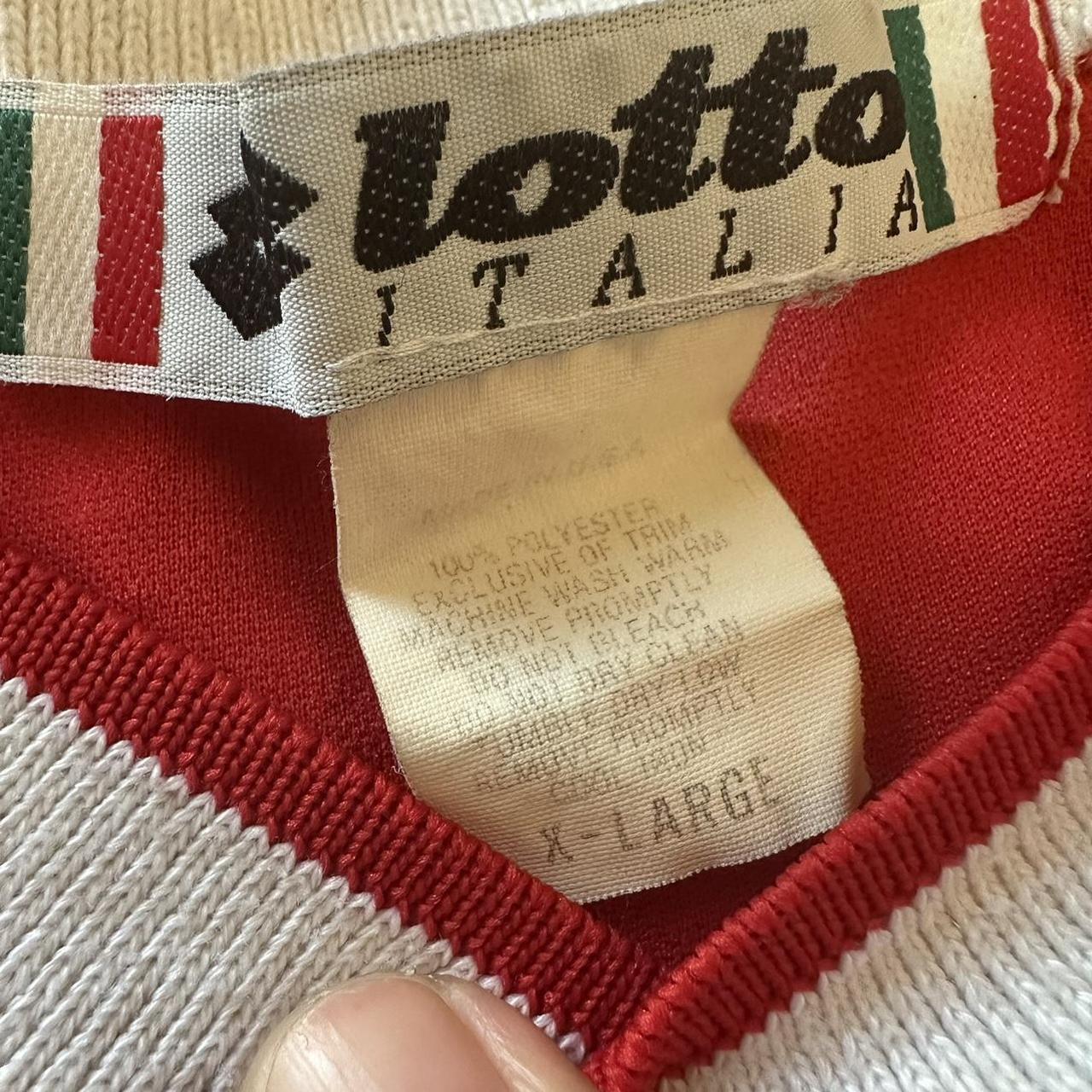 Vintage Lotto Italia Made In USA Soccer Jersey... - Depop