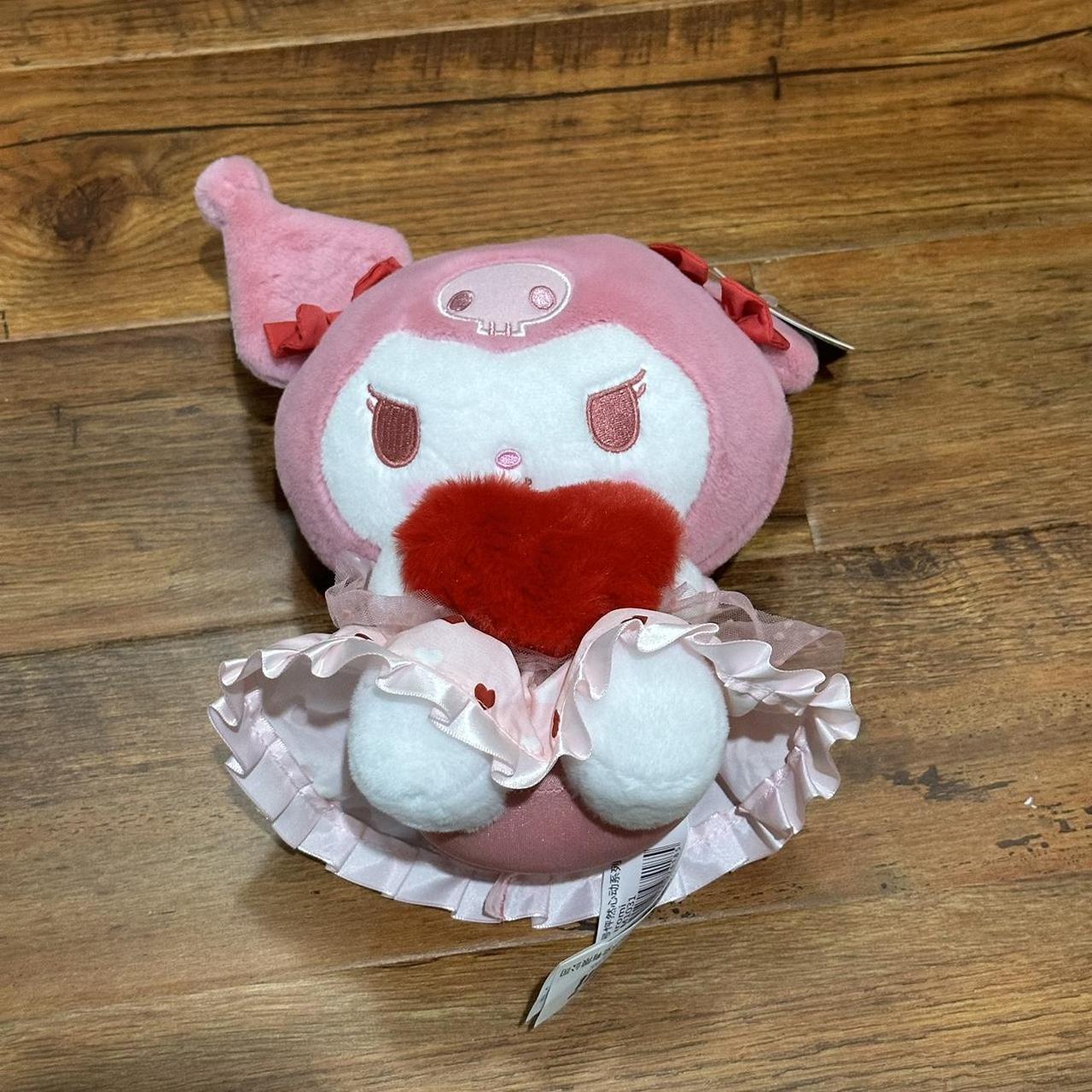 sanrio pink kuromi with heart / valentine’s day... - Depop