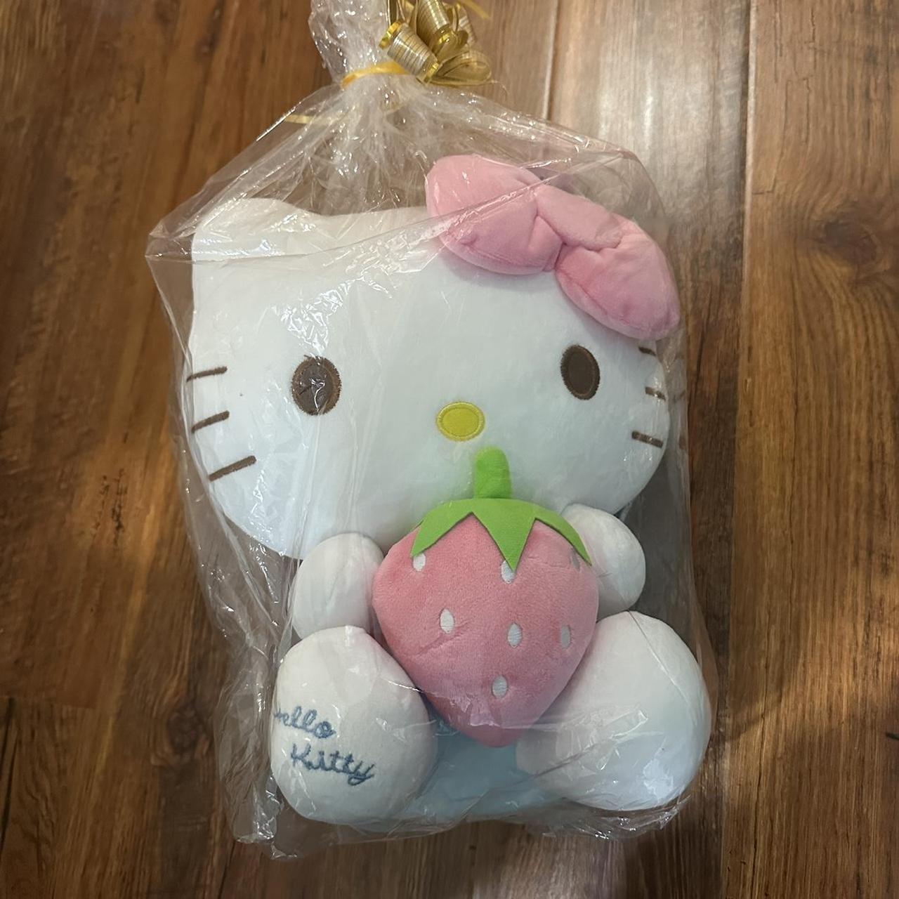 sanrio hello kitty strawberry plush brand new with... - Depop