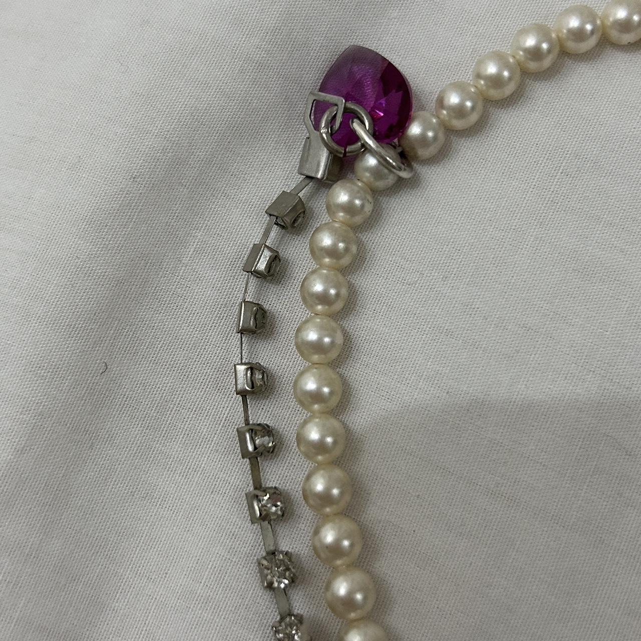 Ebonny Munro pearl scream necklace with silver 925... - Depop