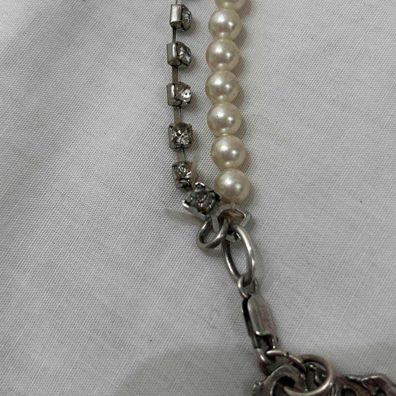 Ebonny Munro pearl scream necklace with silver 925... - Depop