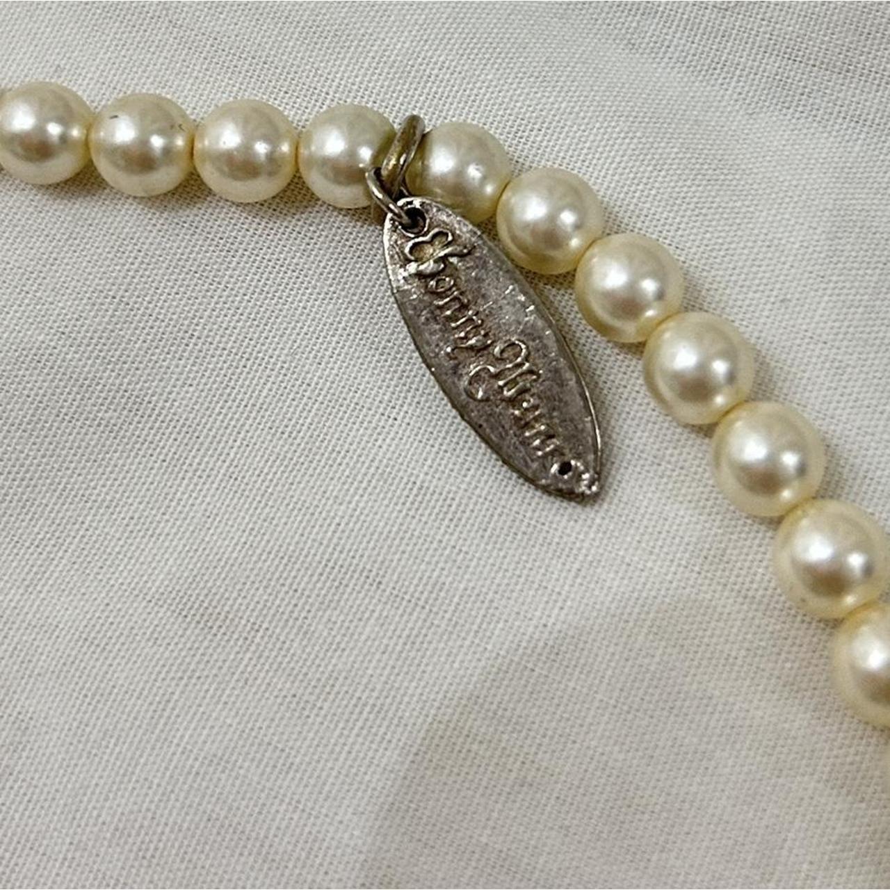 Ebonny Munro pearl scream necklace with silver 925... - Depop
