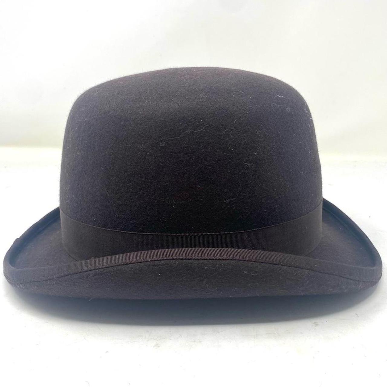 Men's brown Bowler Hat no size tag, measures 21... - Depop