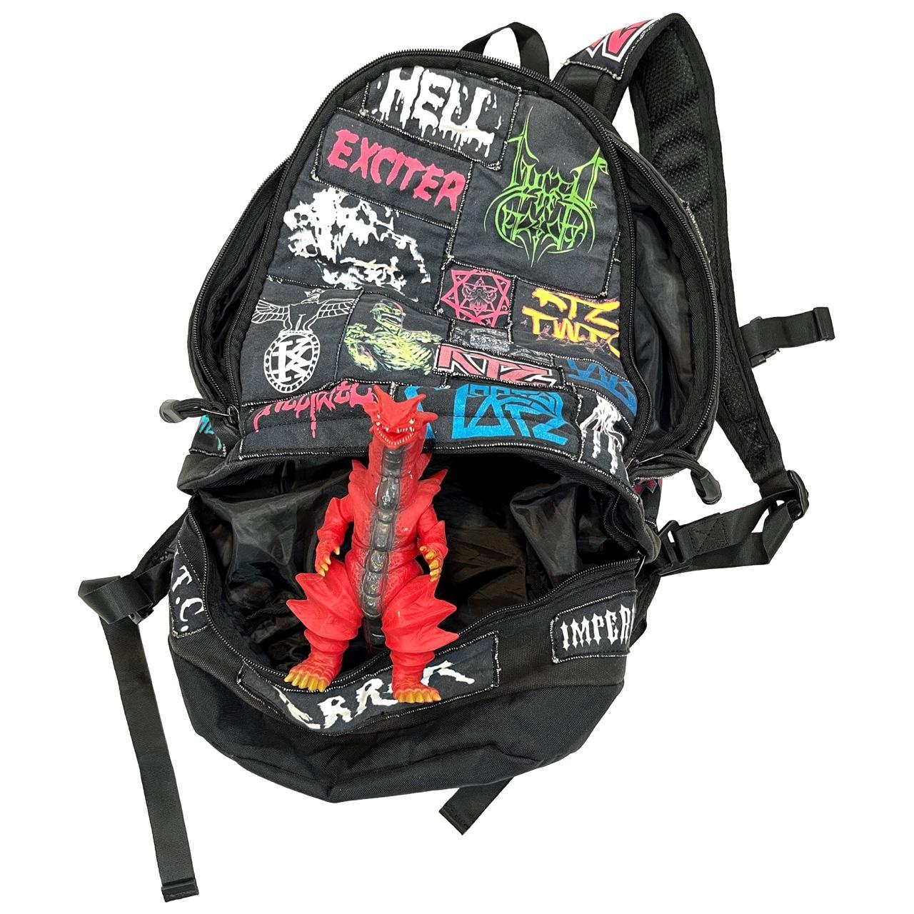 KTZ Patchwork Death Metal Scab Punk Backpack Size :... - Depop