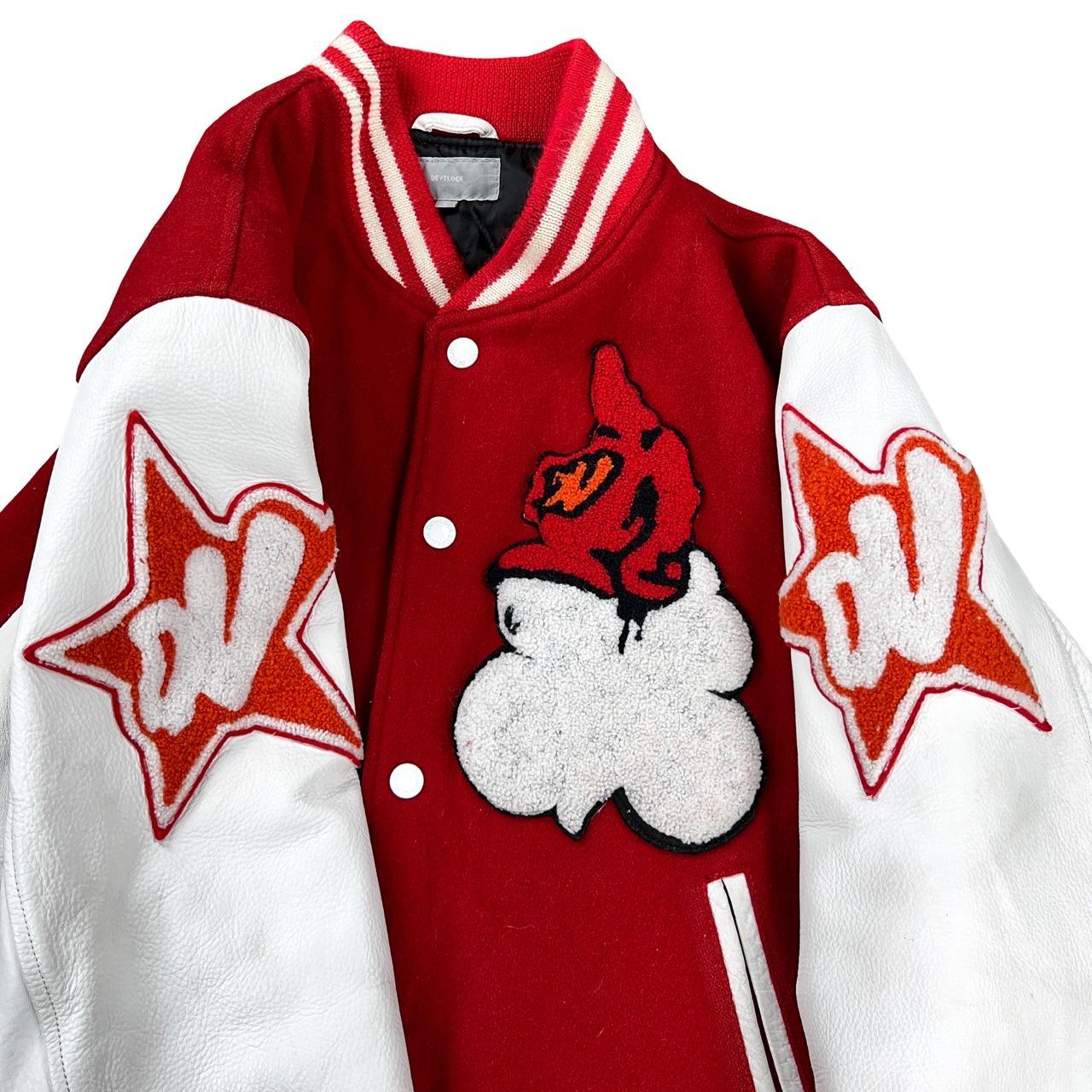 Men's Red and White Jacket | Depop