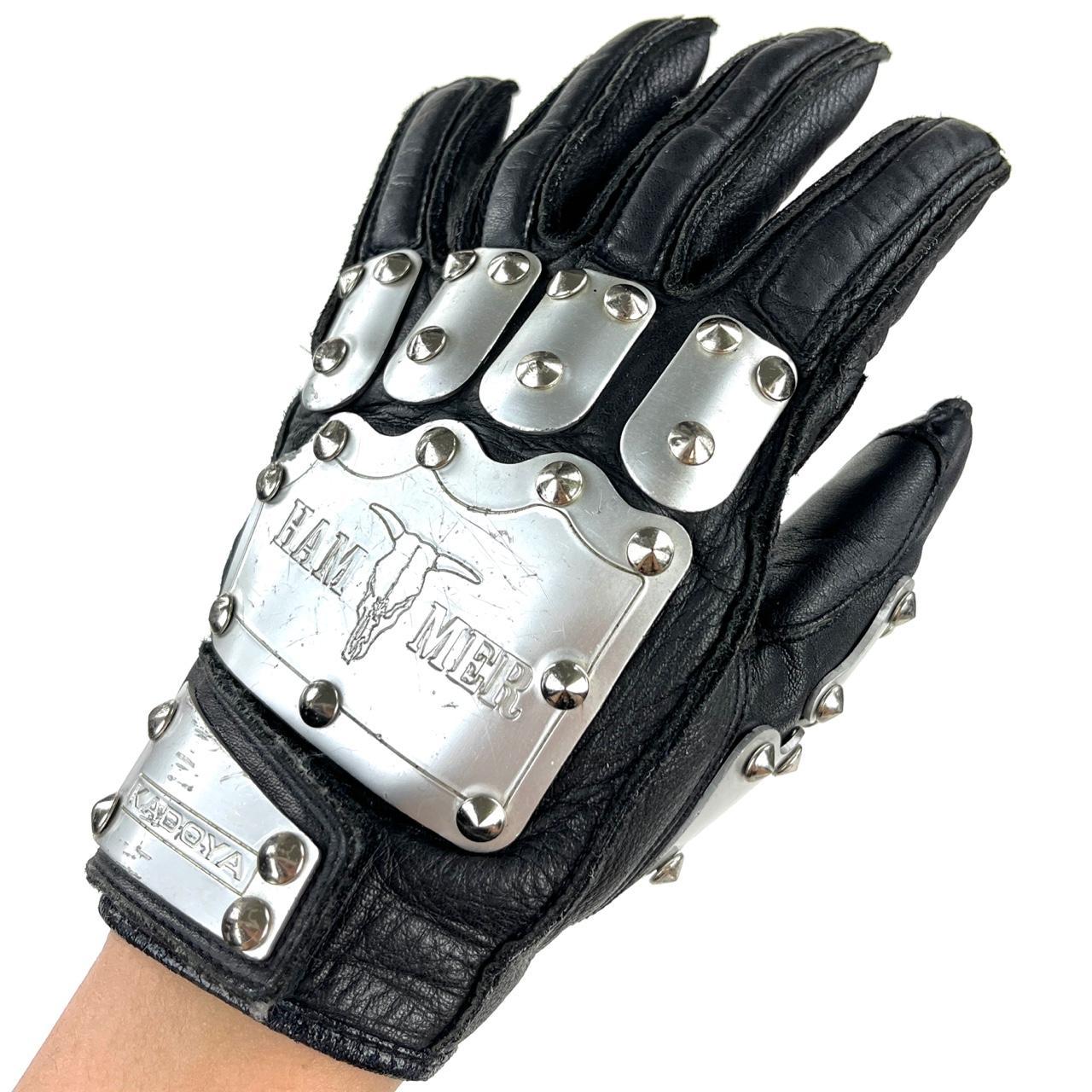 Men's Black and Silver Gloves | Depop