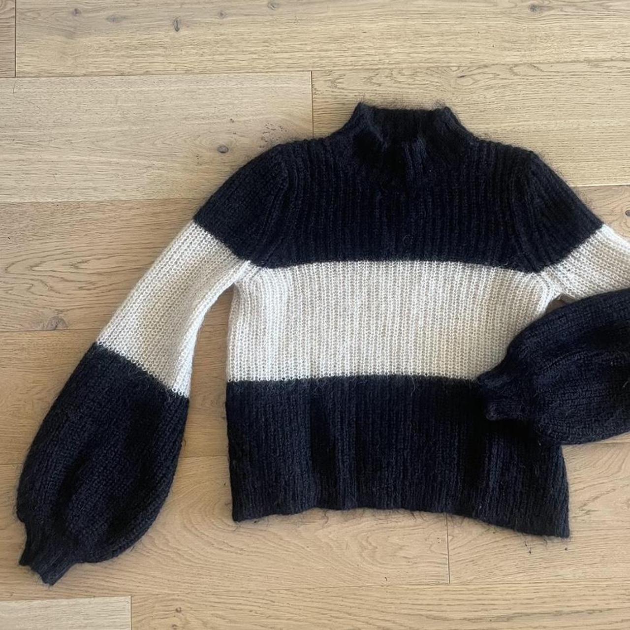 mimi jumper in black/ivory by NZ brand marle. Would... - Depop