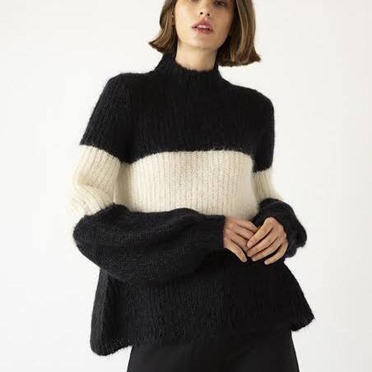 mimi jumper in black/ivory by NZ brand marle. Would... - Depop