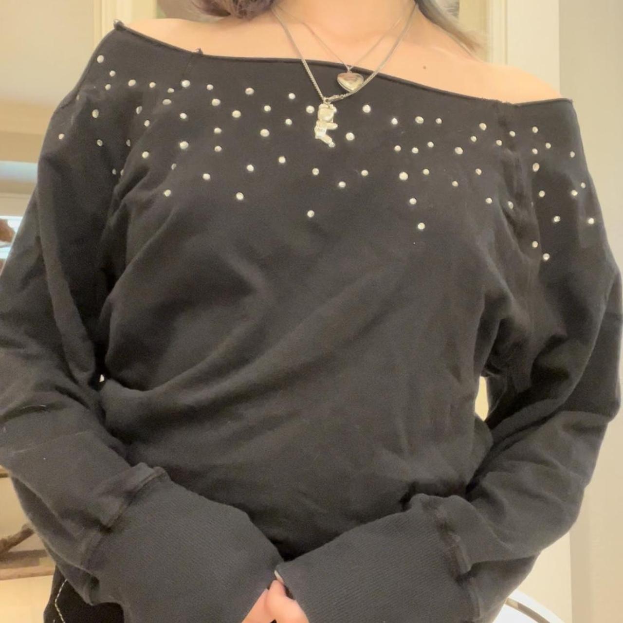 vintage off the shoulder sweater - vintage off the... - Depop