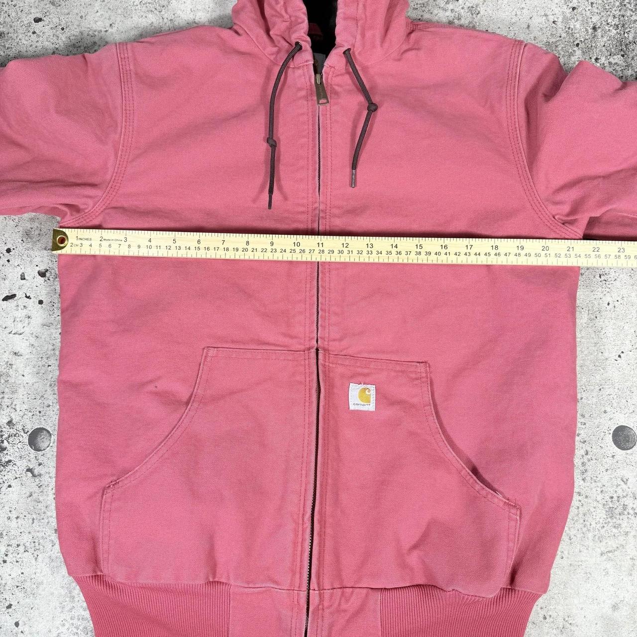 Carhartt Jacket Womens Small Pink Canvas Hooded... | Depop