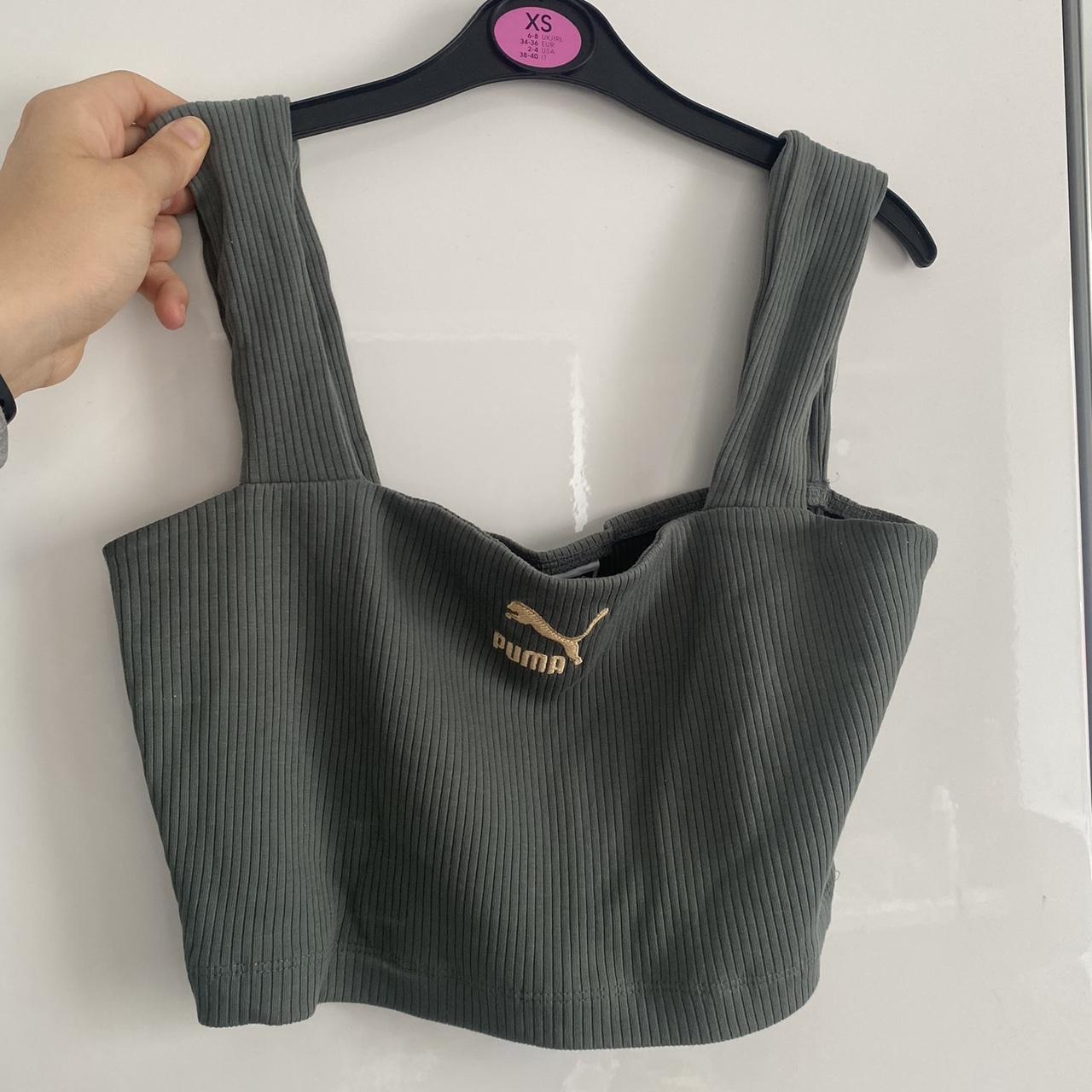 Puma cropped sports top, only worn a handful of... - Depop