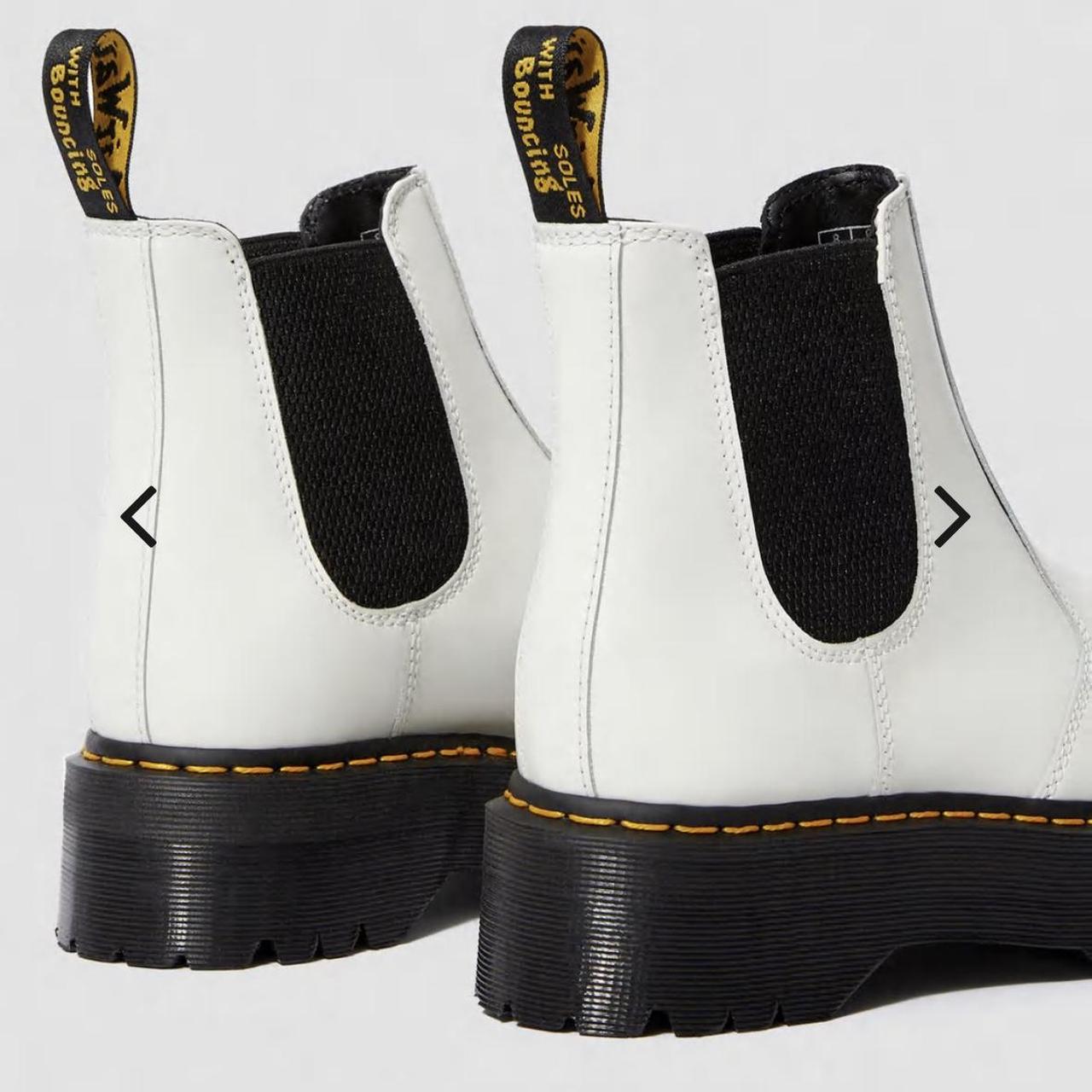 white platform doc marten chelsea boots never worn... - Depop