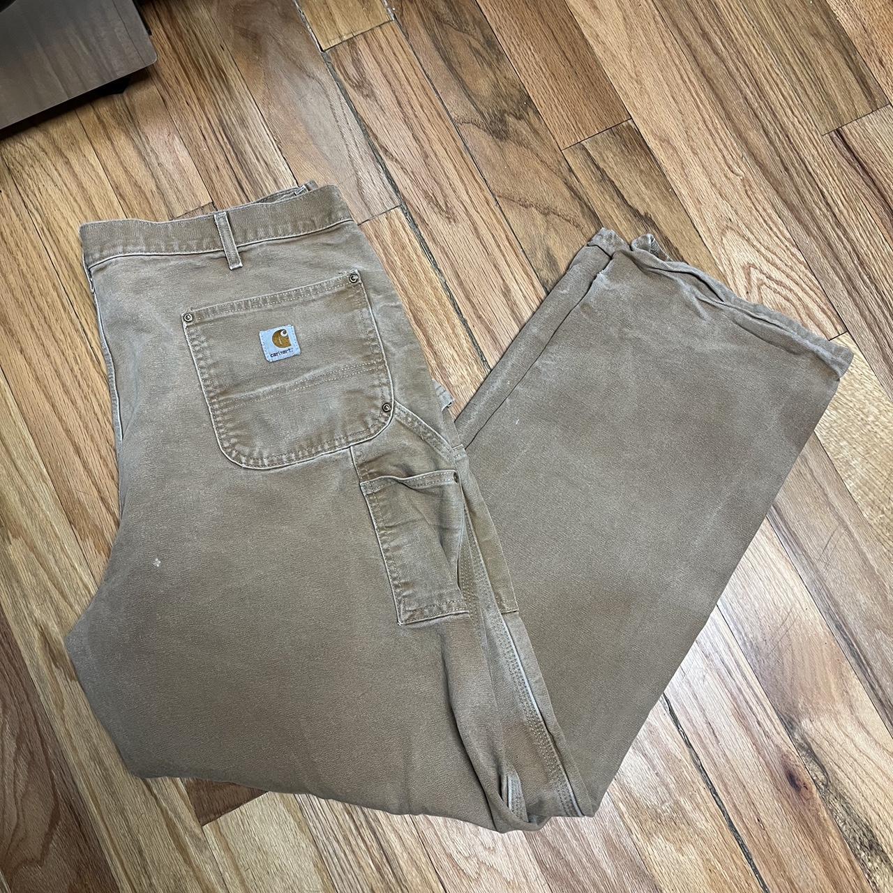 Vintage Carhartt double knee work wear Pants w/... - Depop
