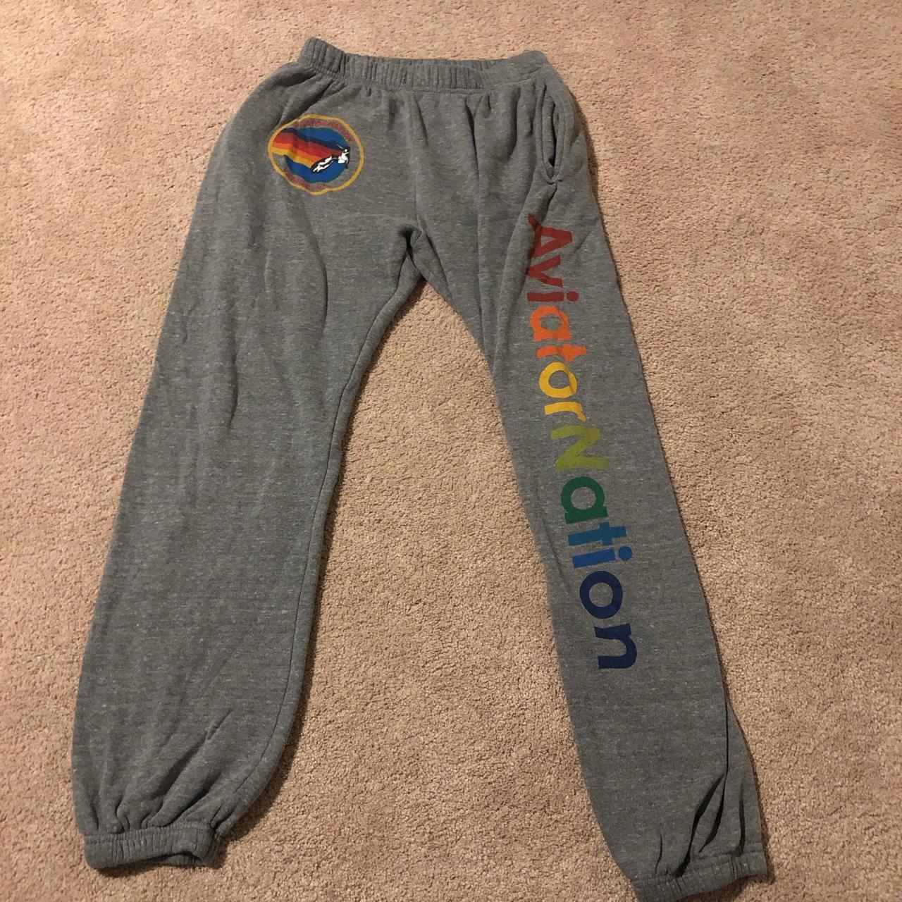 Aviator Nation men’s classic grey Venice sweatpants... - Depop