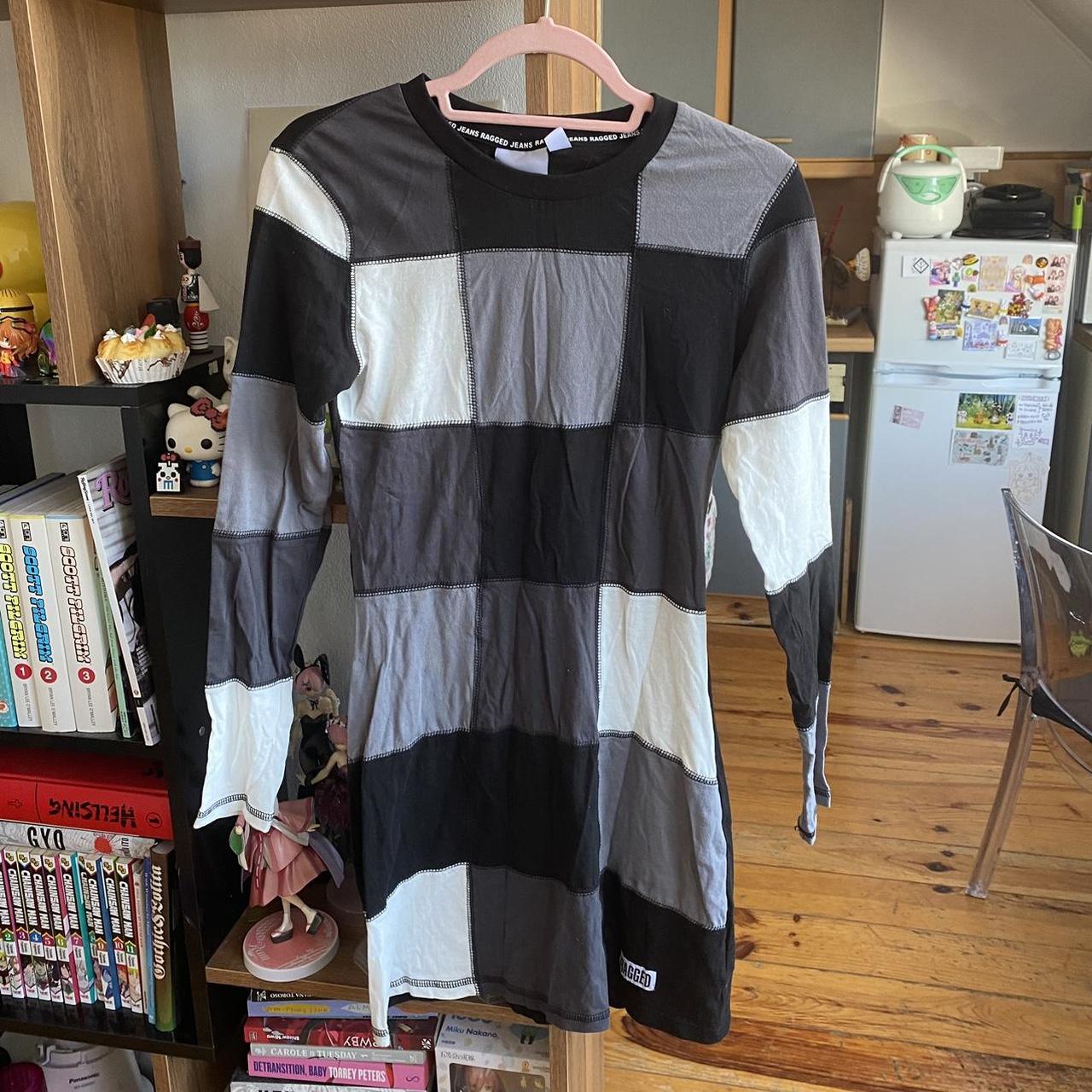 ragged priest body con patchwork dress ⭐️ size small... - Depop