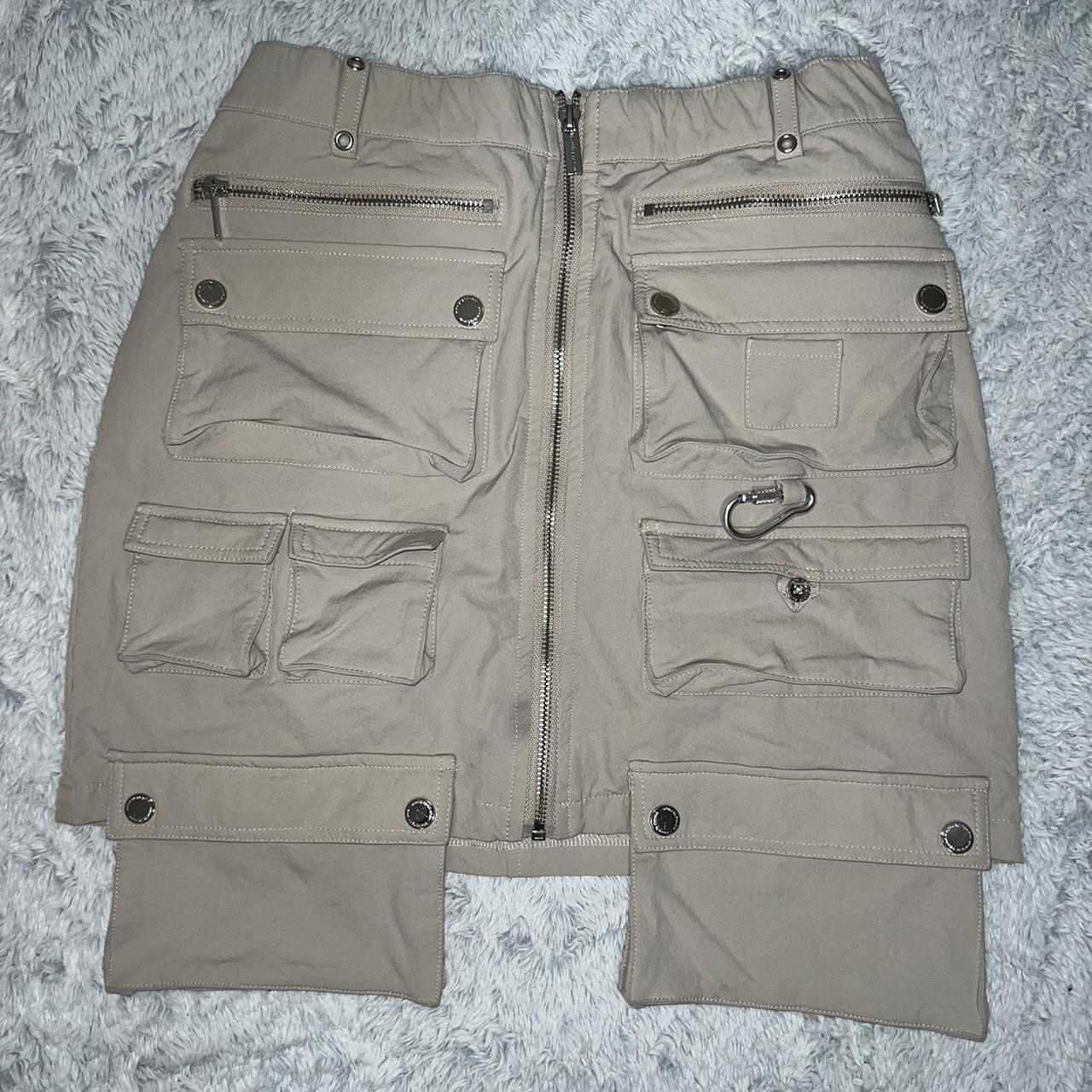 Manière De Voir Technical Cargo Skirt in color stone... - Depop