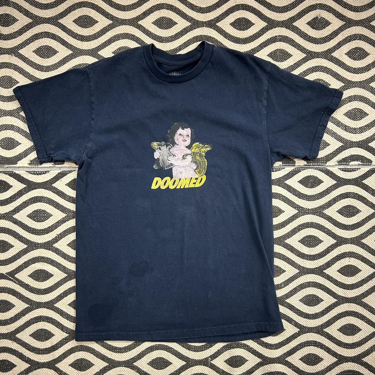 About -sick ‘doomed’ tee with a cool print on the... - Depop