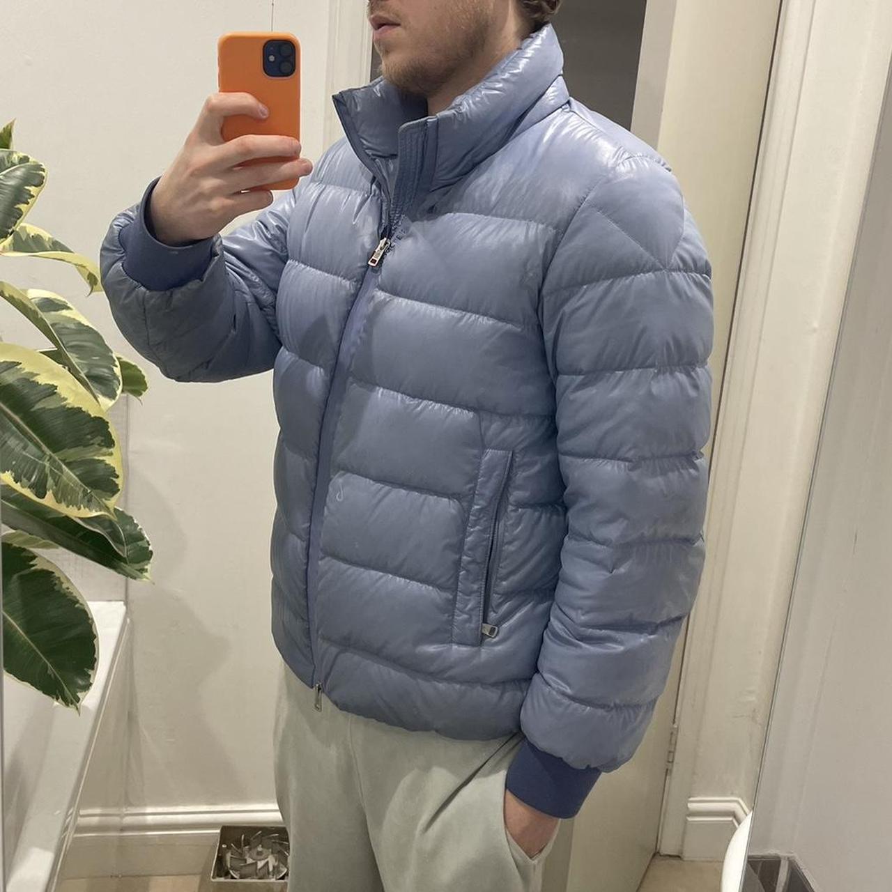 Blue Moncler Puffer Jacket Size Large - Depop