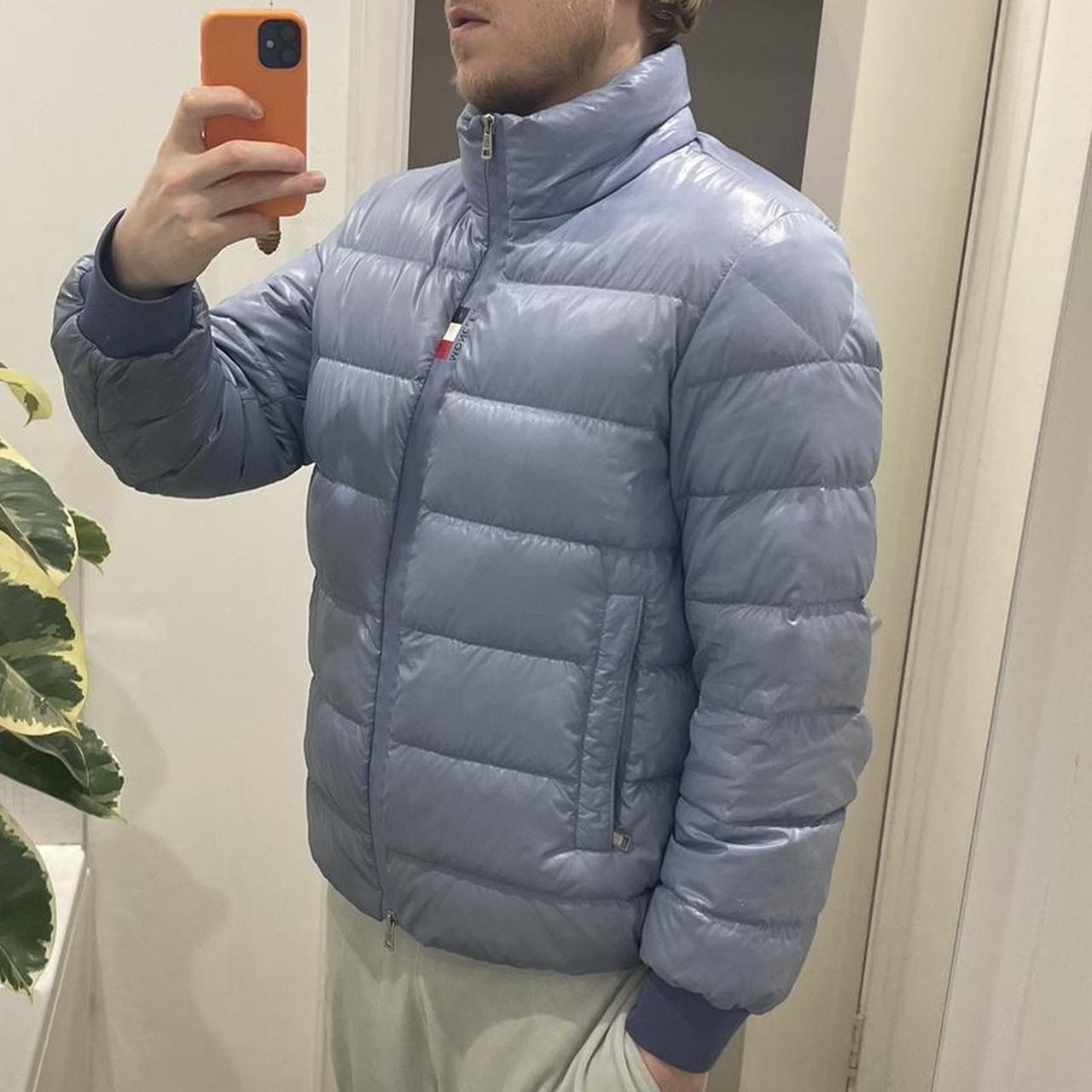 Blue Moncler Puffer Jacket Size Large - Depop