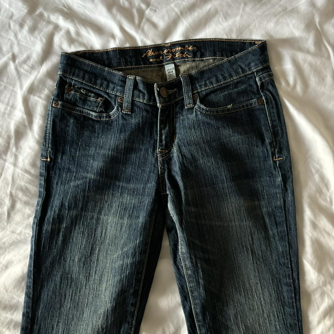 y2k bootcut abercrombie & fitch jeans in great... - Depop
