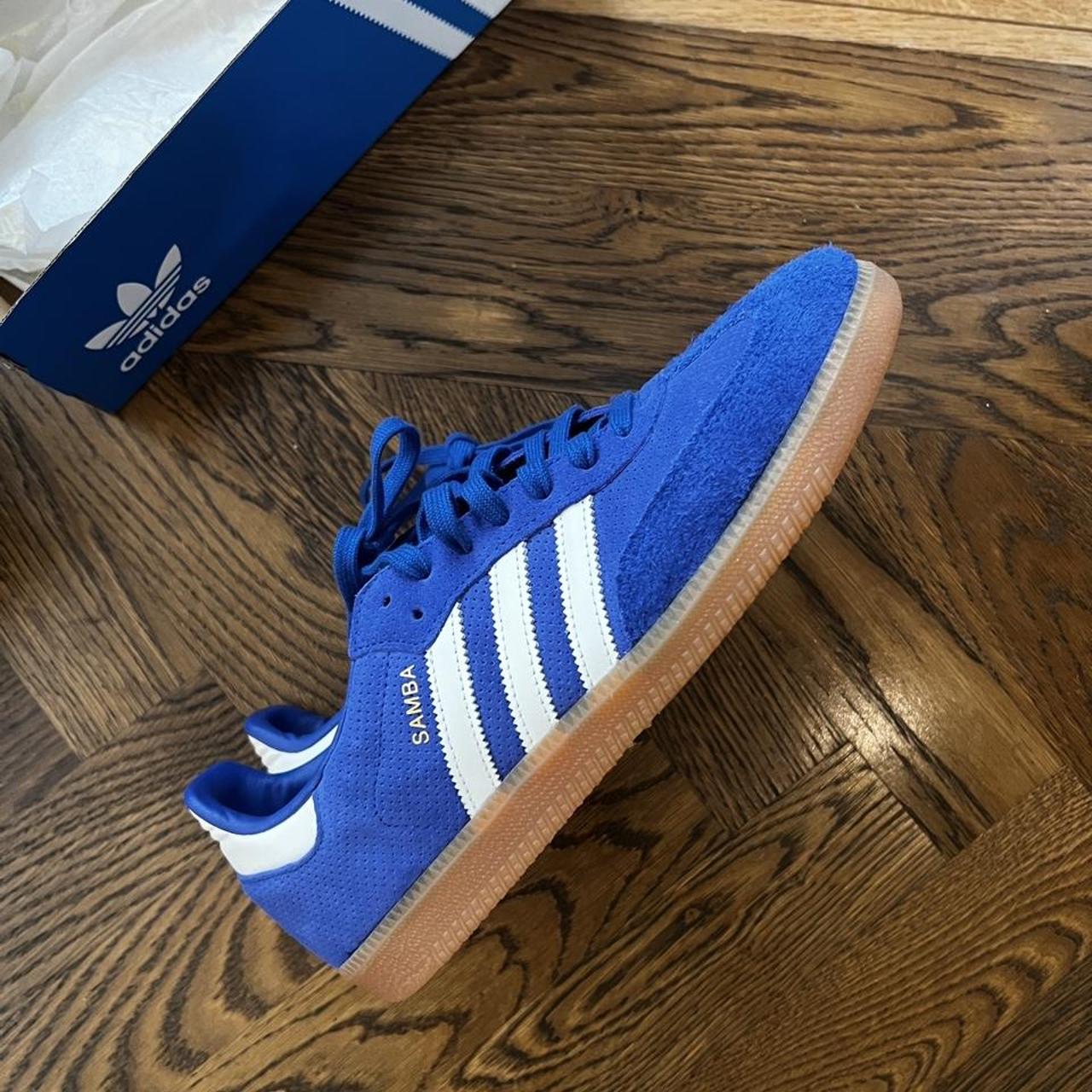 Adidas Samba OG Royal Blue Gum Sole // UK 10 never... - Depop