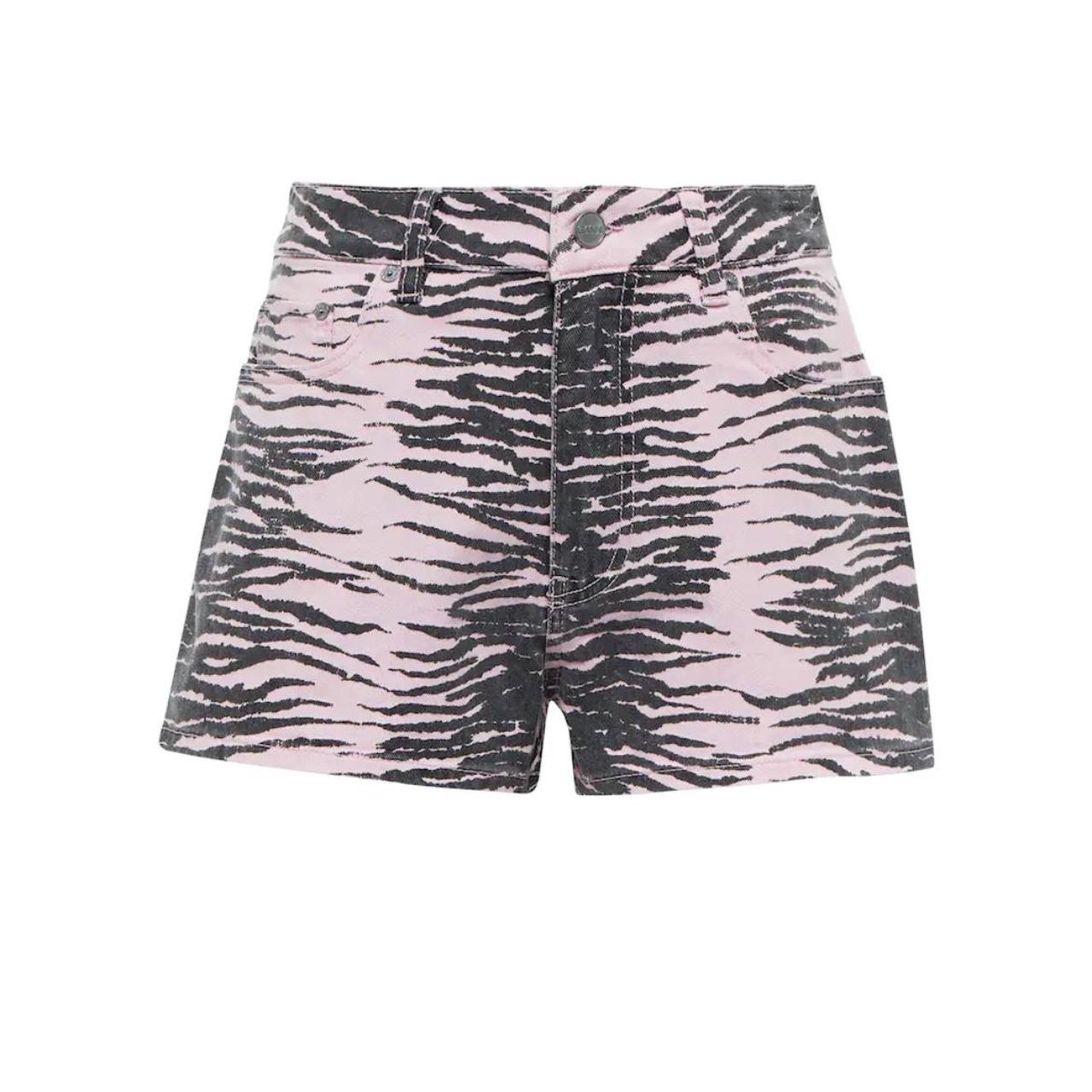 Brand new Ganni Shorts in pink zebra print. Love... - Depop