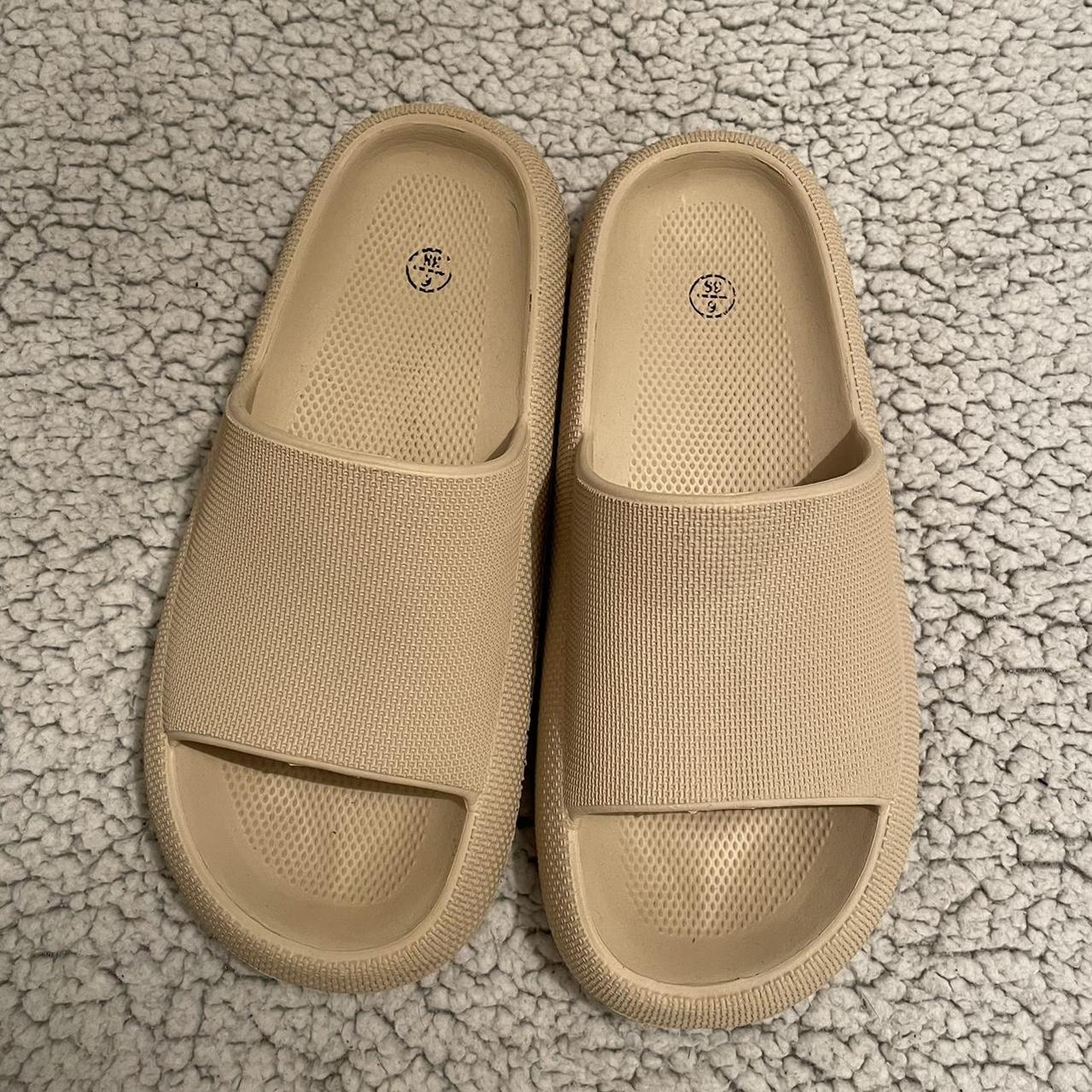 Women's Tan Slides | Depop