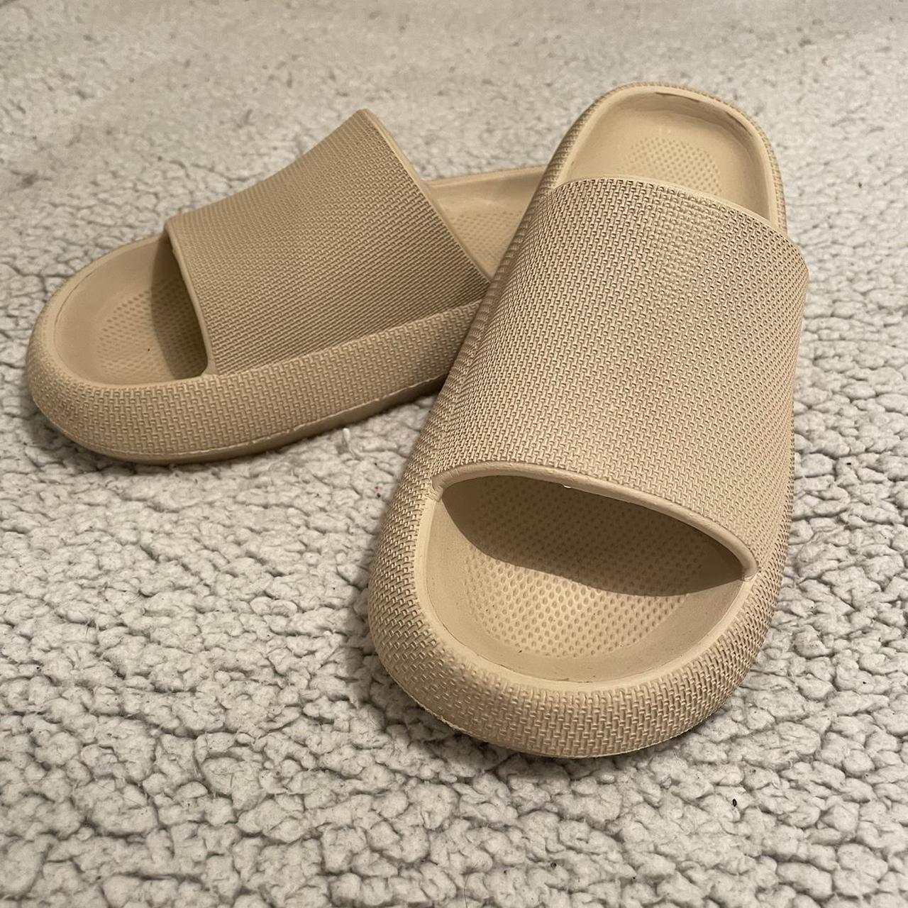 Women's Tan Slides | Depop