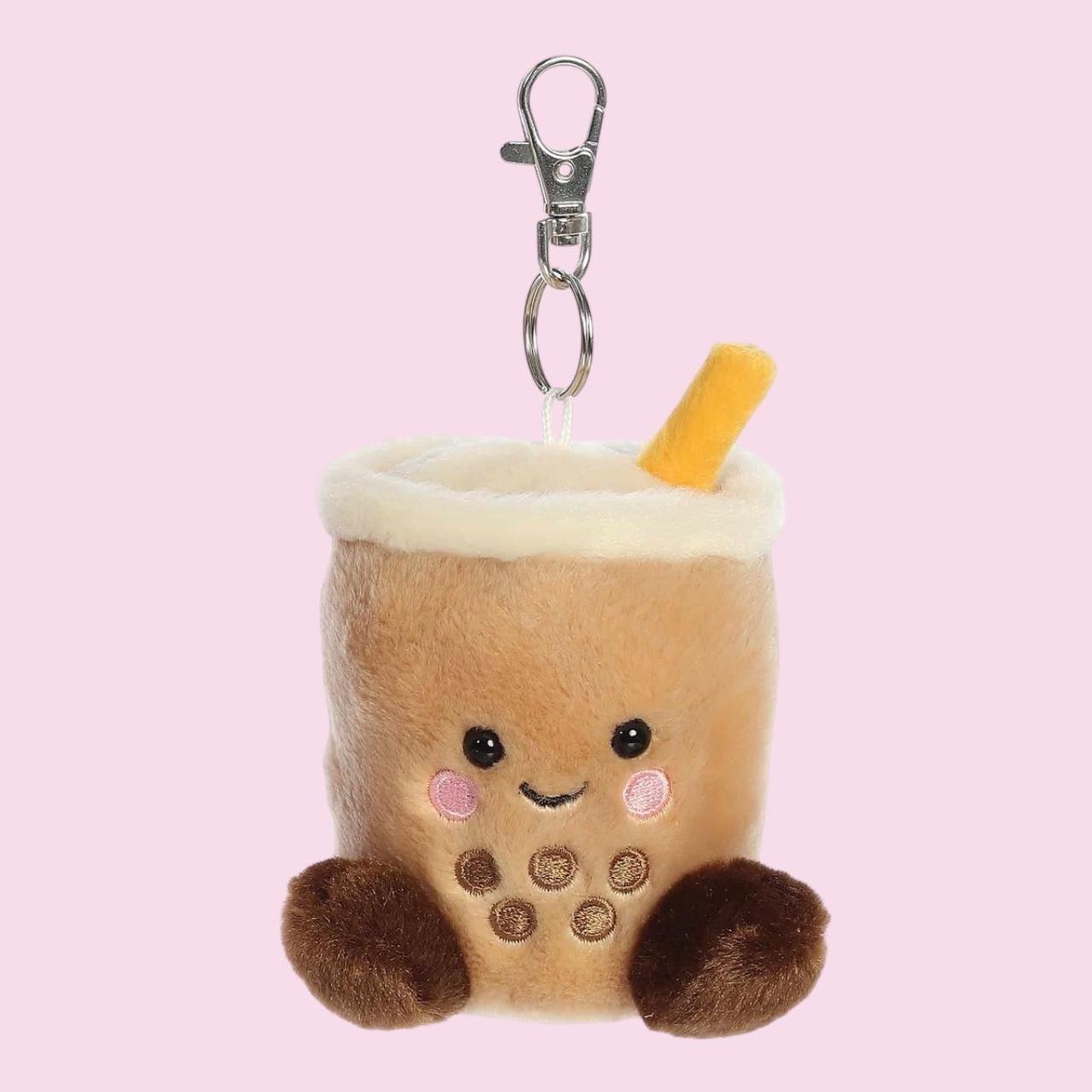 Palm Pals Milky Tea Boba Plush Keychain - Approx.... | Depop