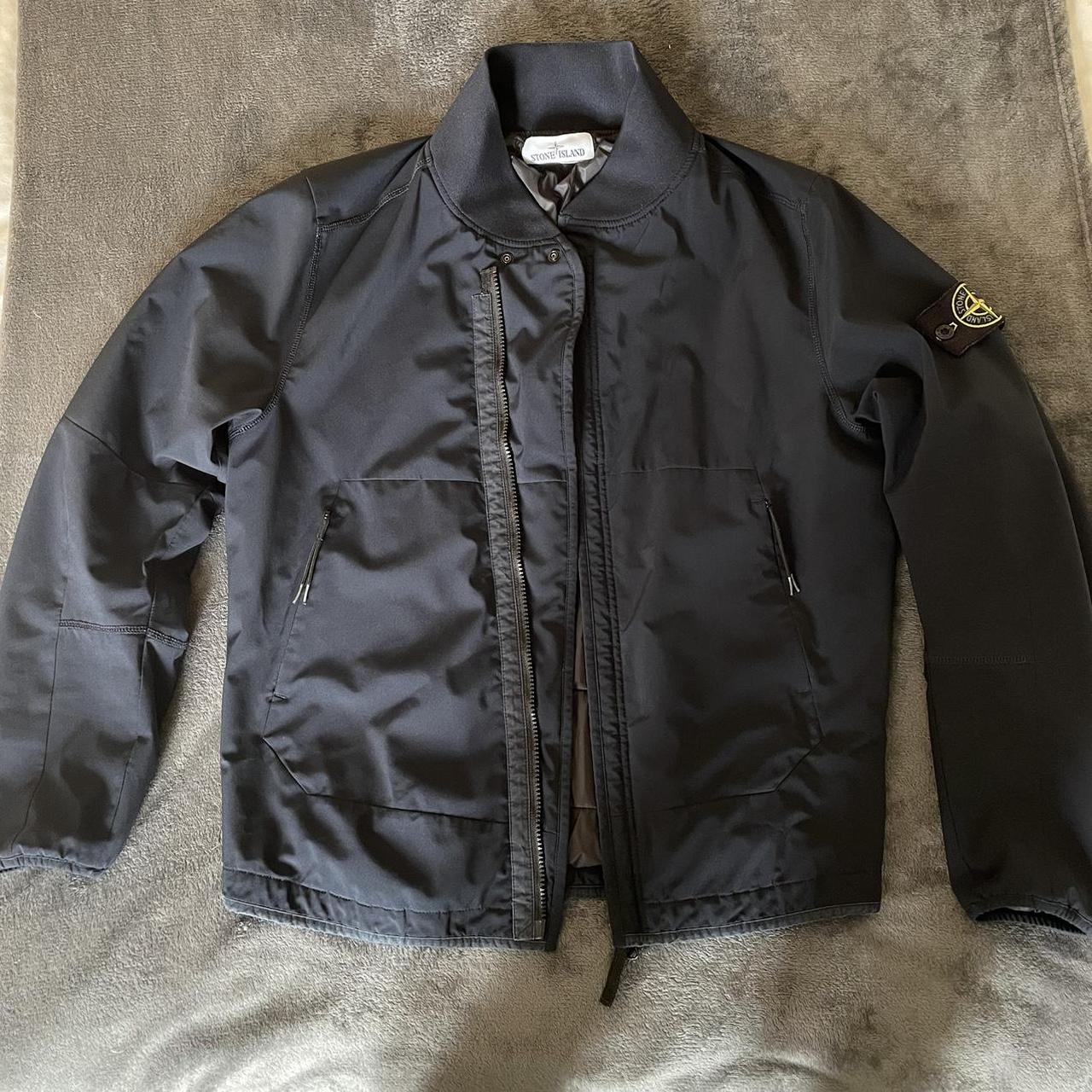 SOLD Stone Island Soft Shell-R bomber jacket in... - Depop