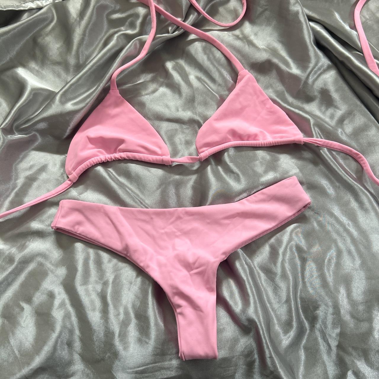 Frankies Bikinis Women's Pink Bikinis-and-tankini-sets | Depop