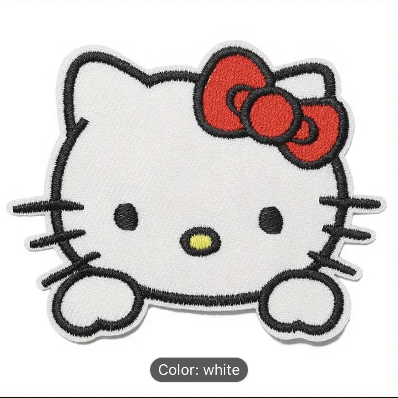 Embroidered Hello Kitty iron on patch #kawaii... - Depop