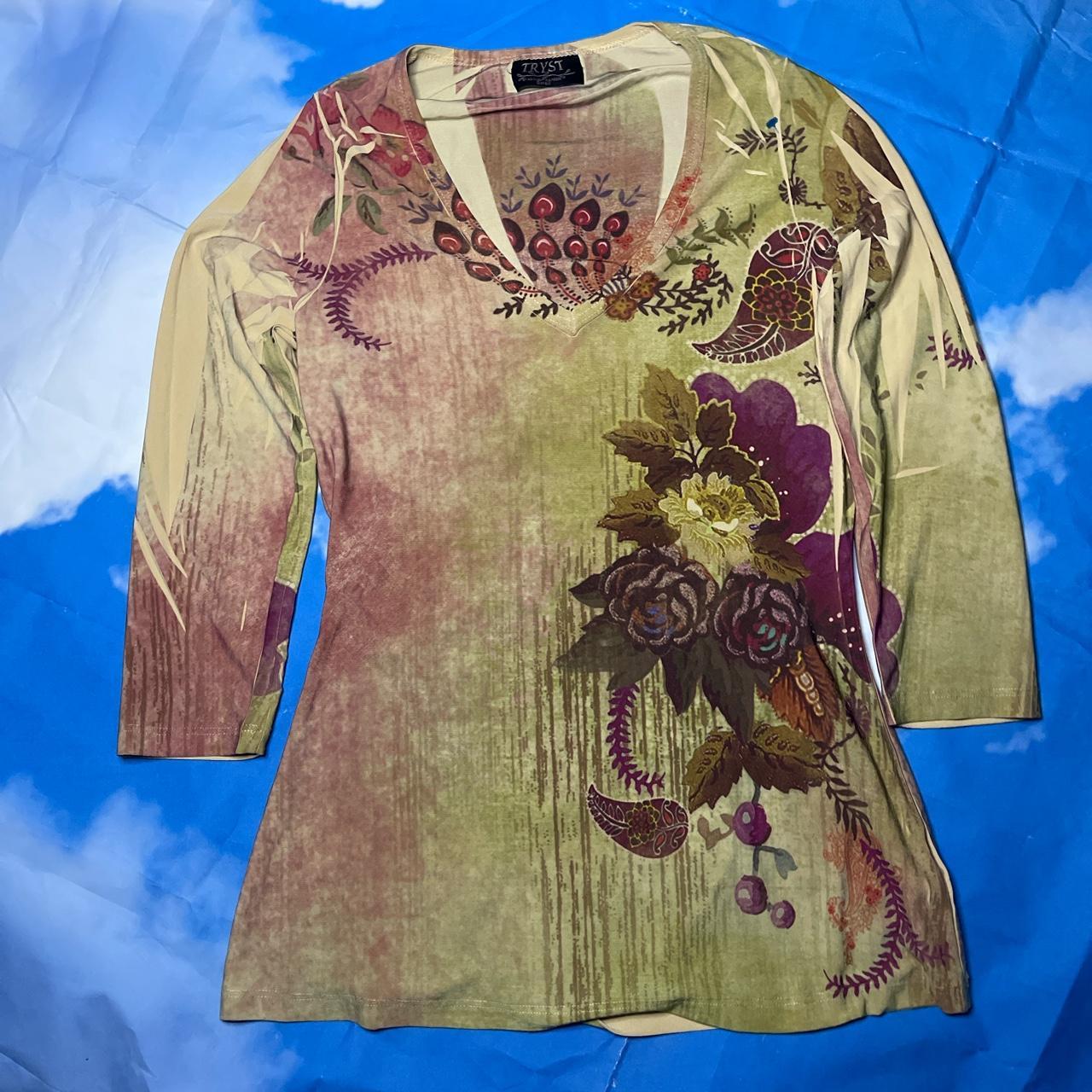 Gorgeous all over print top from the brand Tryst.... - Depop