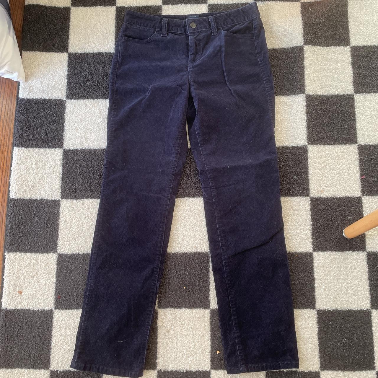 Vintage Talbots Corduroy Navy Blue Pants In The Size Depop