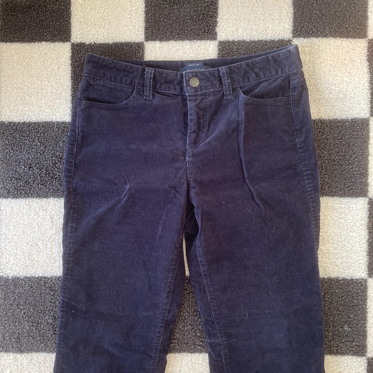 Vintage Talbots corduroy navy blue pants in the size... - Depop