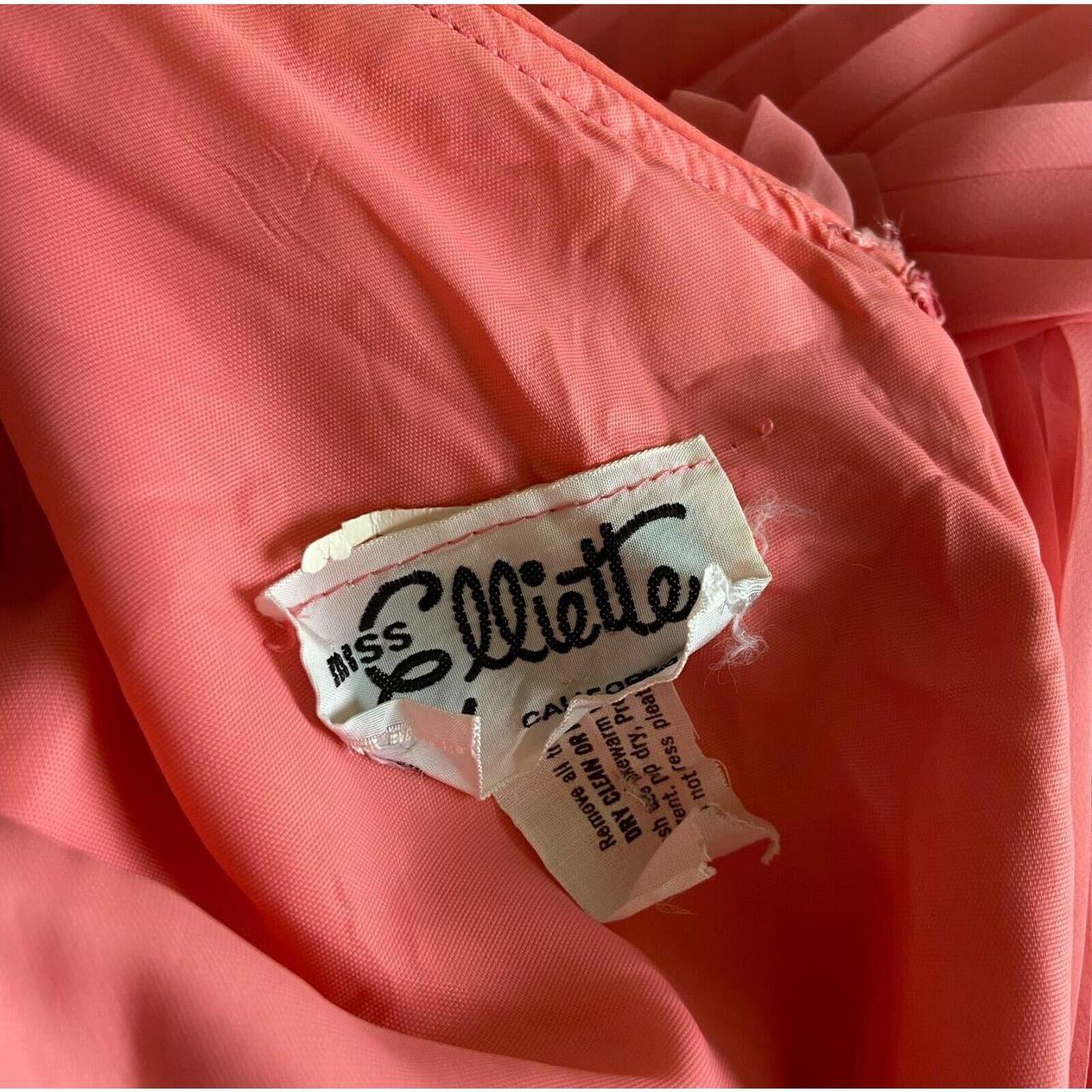Vintage 70s Miss Elliette Salmon Pink Layered Sheer... - Depop