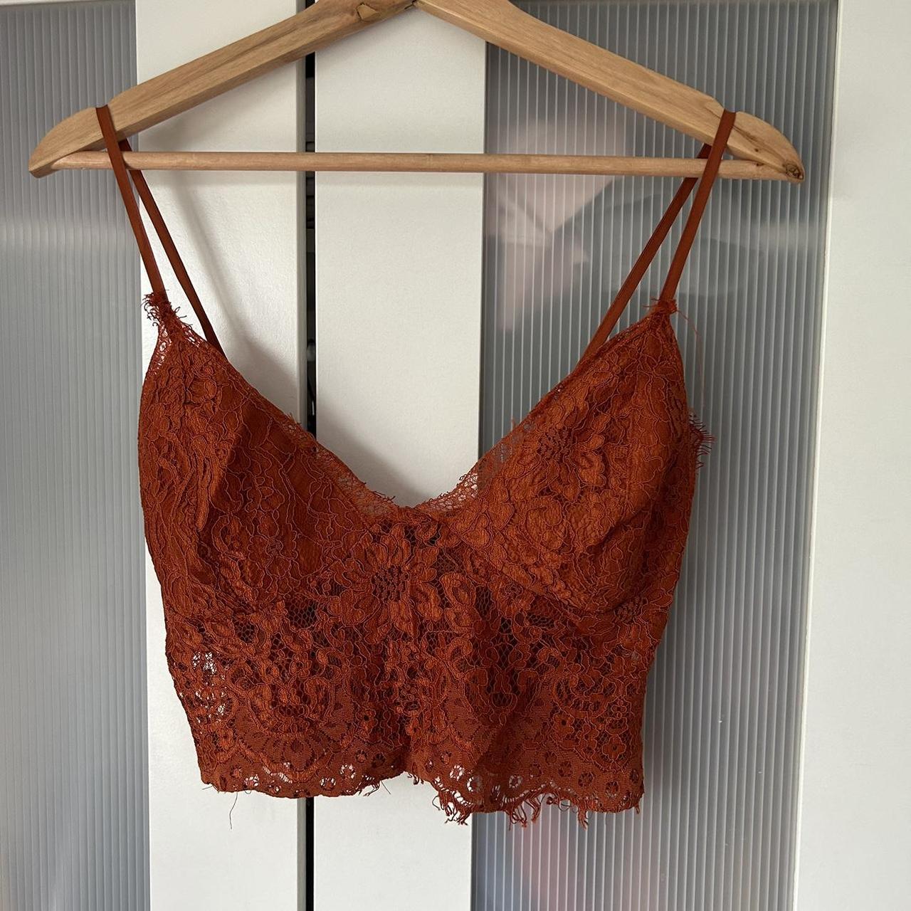 Missguided Burnt Orange Lace Bralette Top 🧡 Size Depop