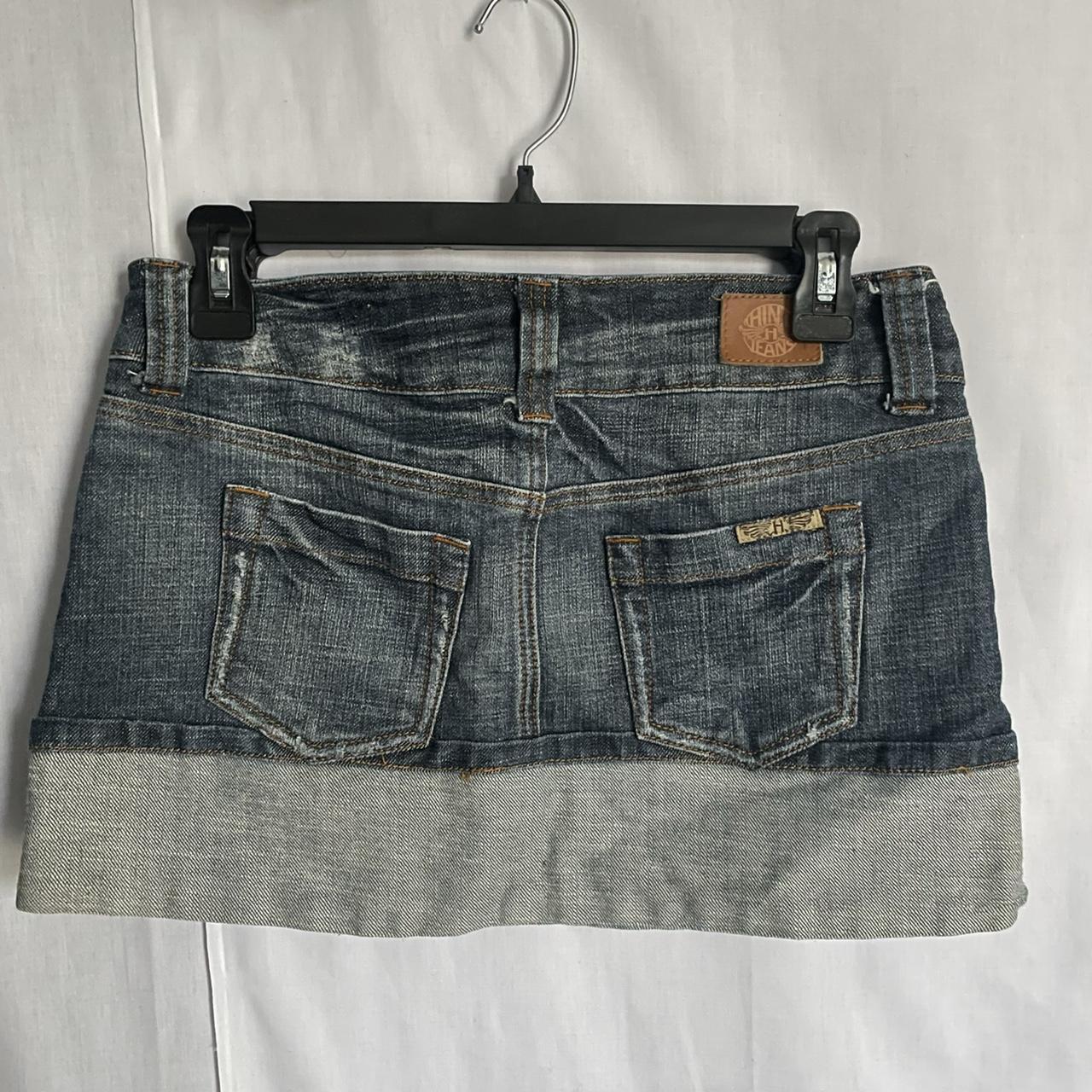 Sold Instagram Mini Demin Skirt Beaded Skirt On Depop