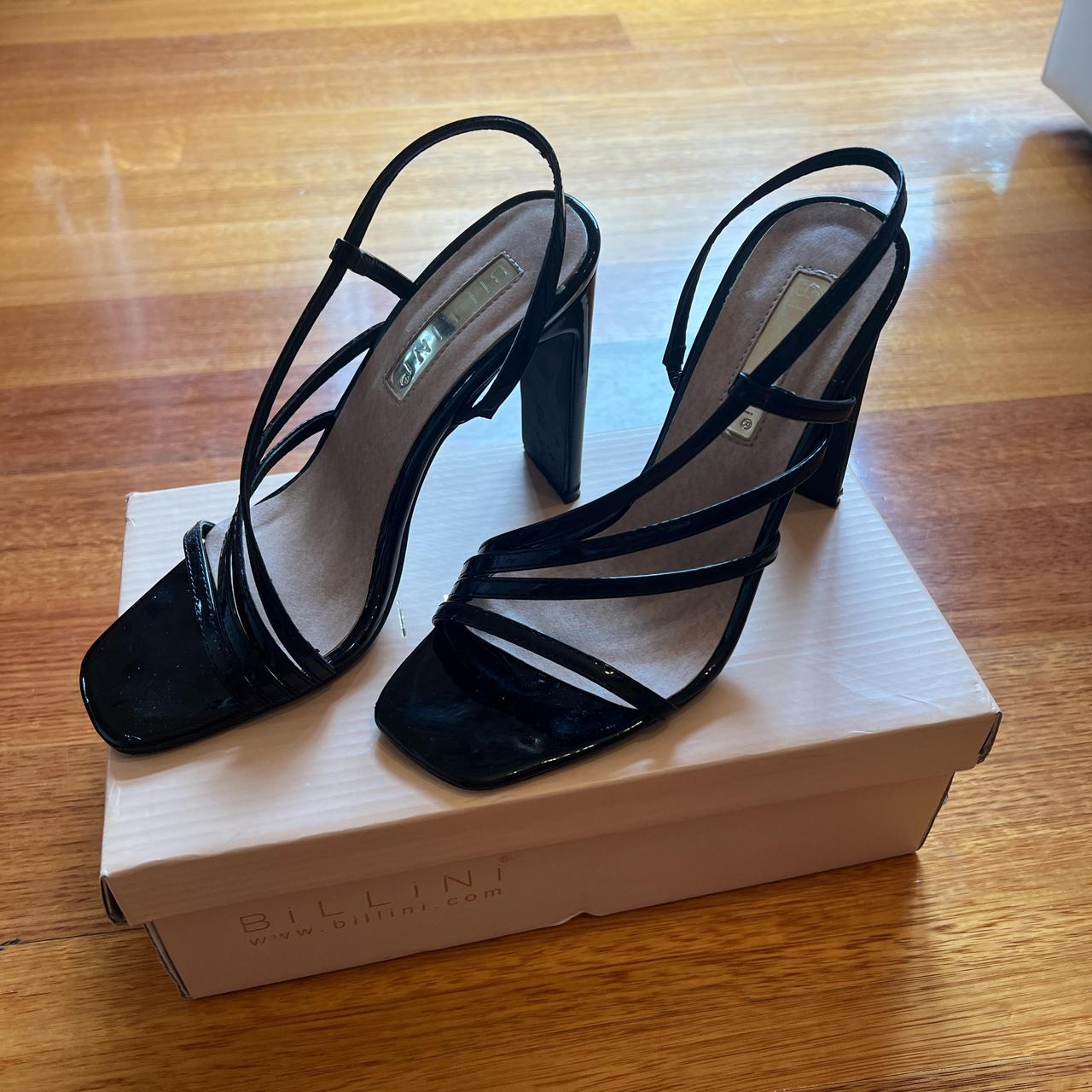 Billini heels Black patent Size 5 Comes with box - Depop