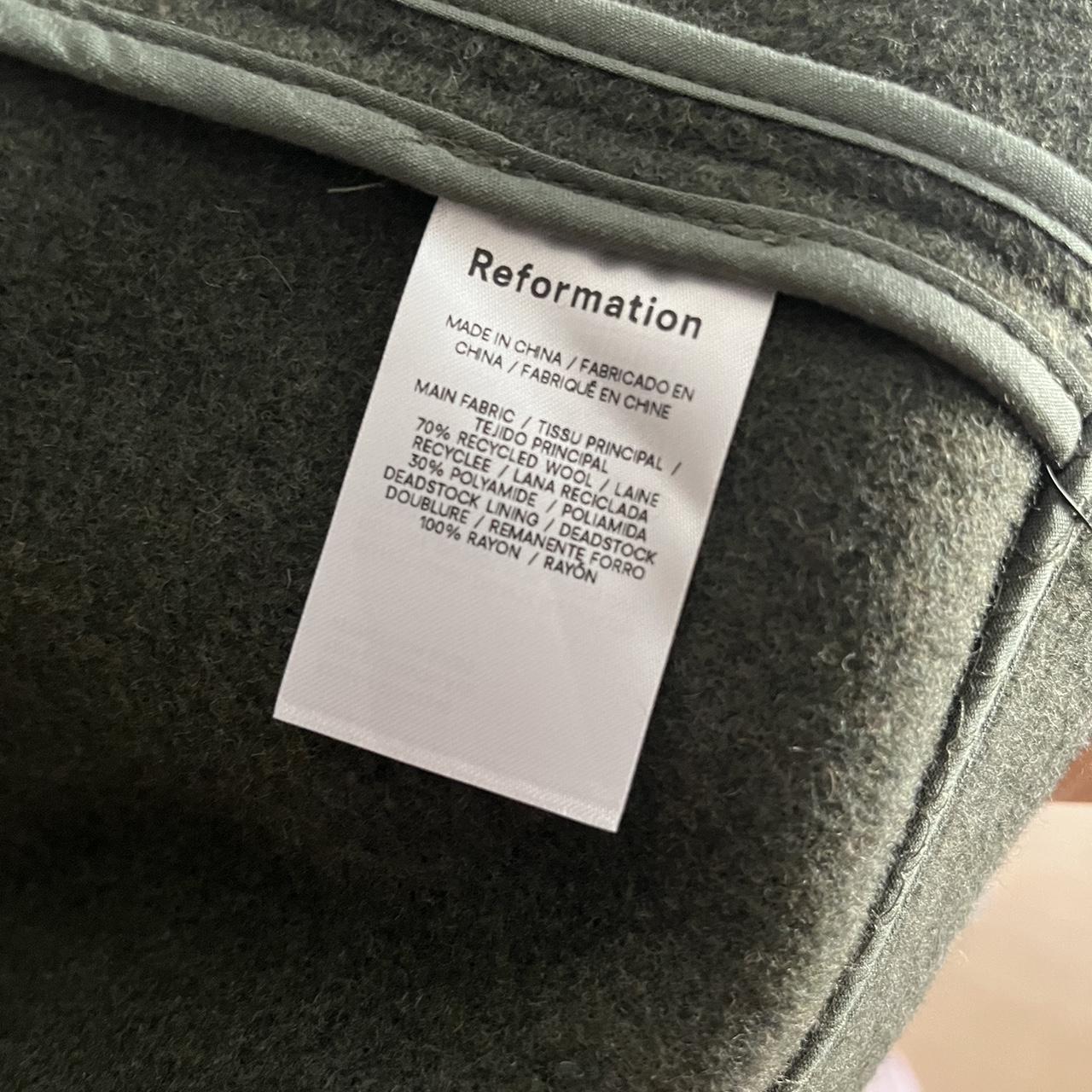 New with tags Reformation Albert coat in forest... - Depop