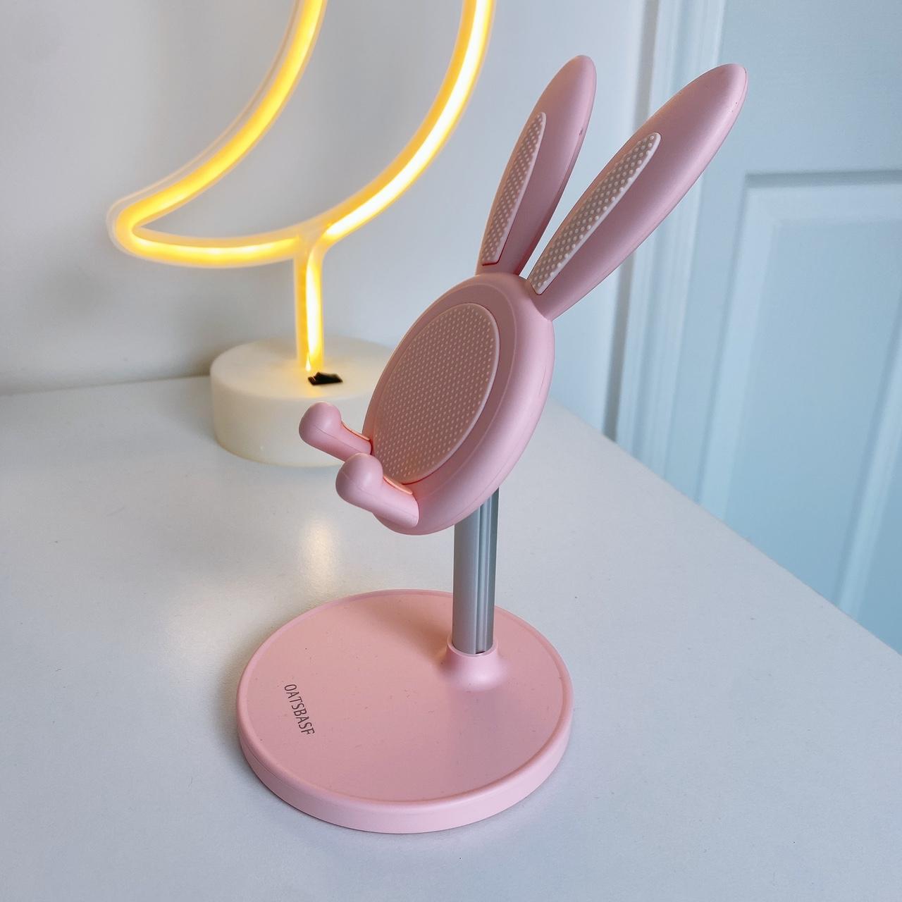 Pink Bunny Rabbit Phone Holder Desk Accessory Cute... - Depop