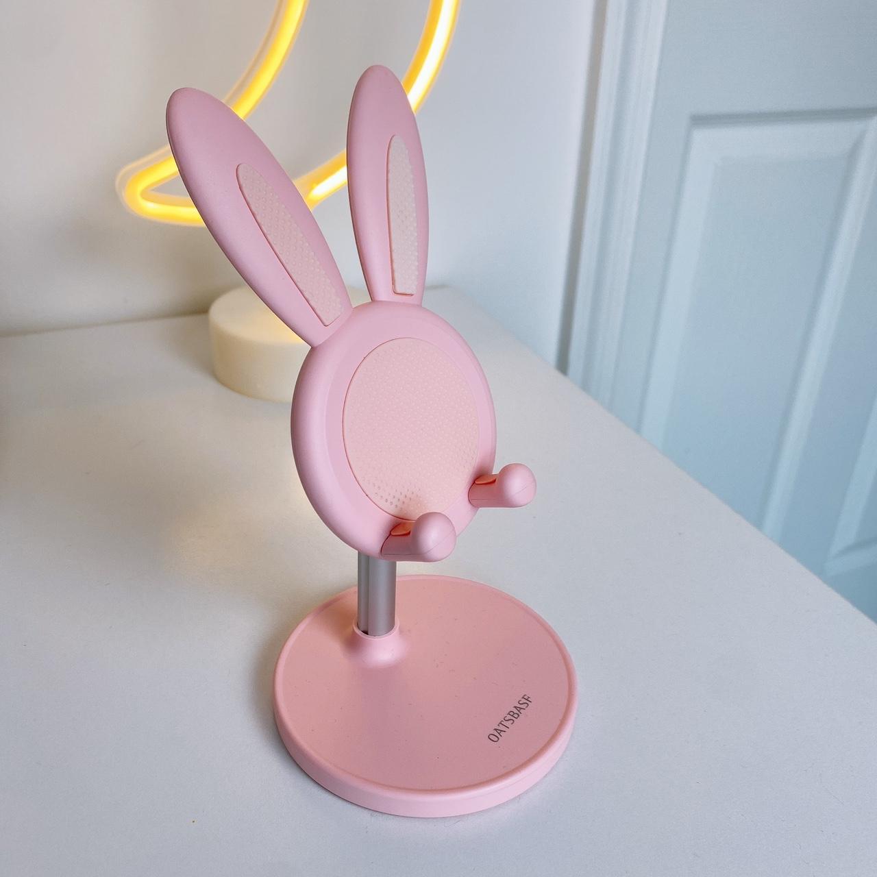 Pink Bunny Rabbit Phone Holder Desk Accessory Cute... - Depop