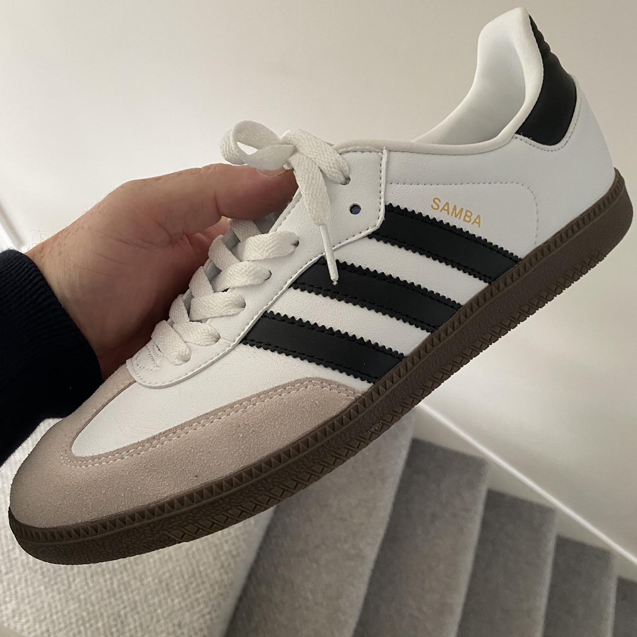 Adidas sambas size 9 1/2. Brand new no box my wife... - Depop